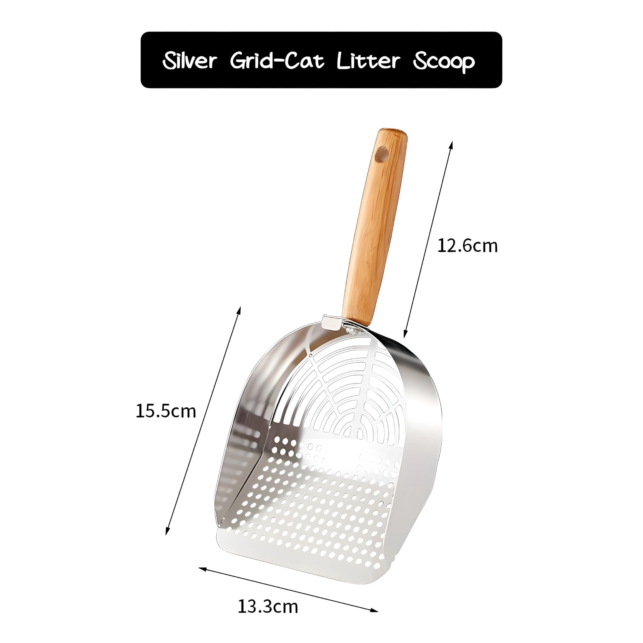 ACDANC Pet Waste Management Scoop with Solid Wood Handle,Heavy-Duty,2 ...