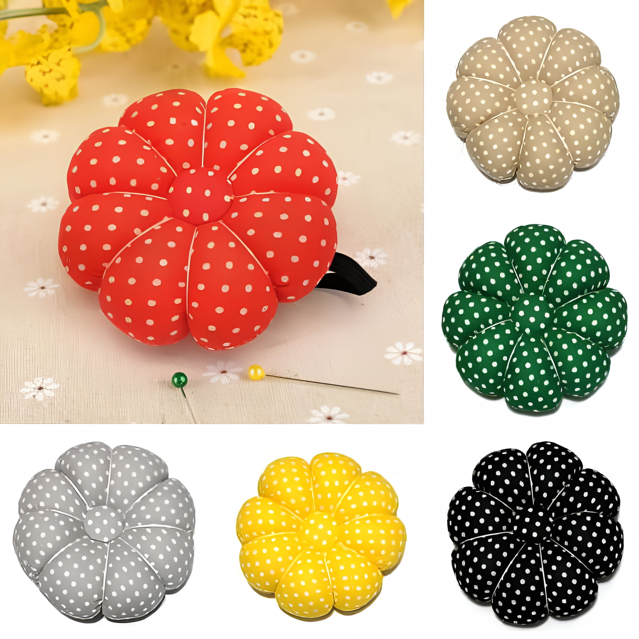 ACDANC Pin Cushions Wrist Pins Cushions with Elastic Strap Pumpkin ...