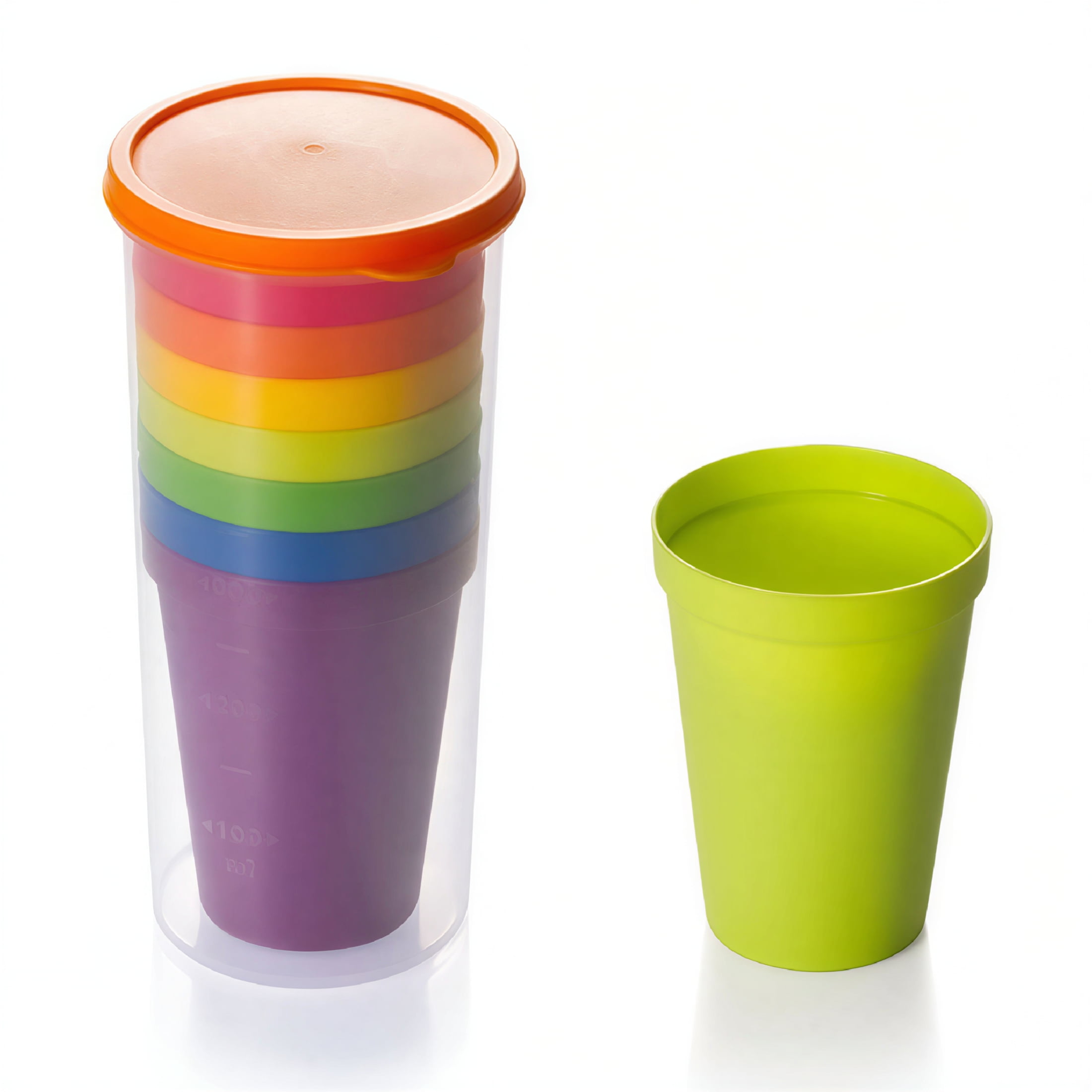 ACDANC Plastic Cups Set Of 8 (8Oz) - Microwave,Dishwasher & Freezer ...