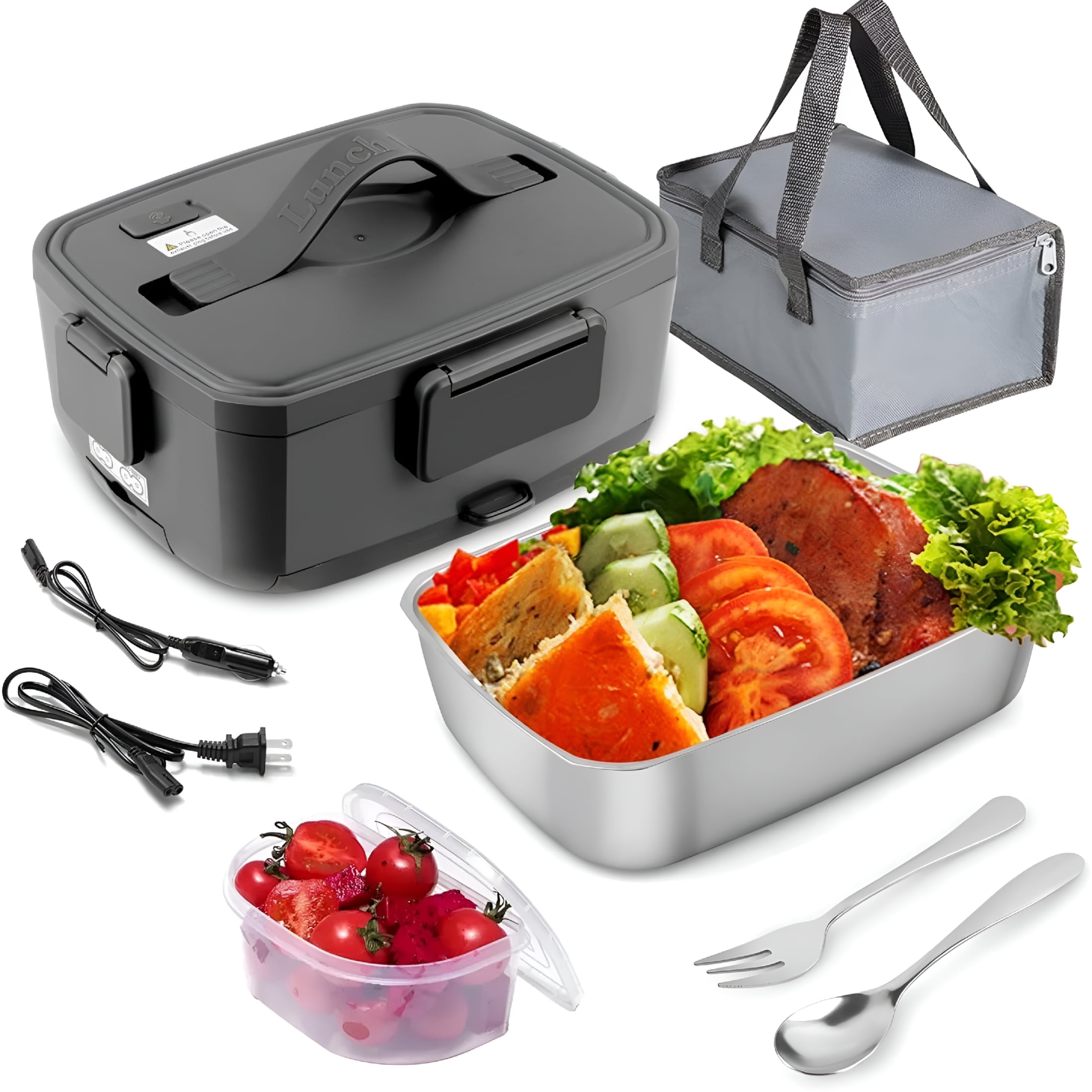ACDANC Portable 90W Electric Lunch Box,Food Grade Material,Fast Heating ...