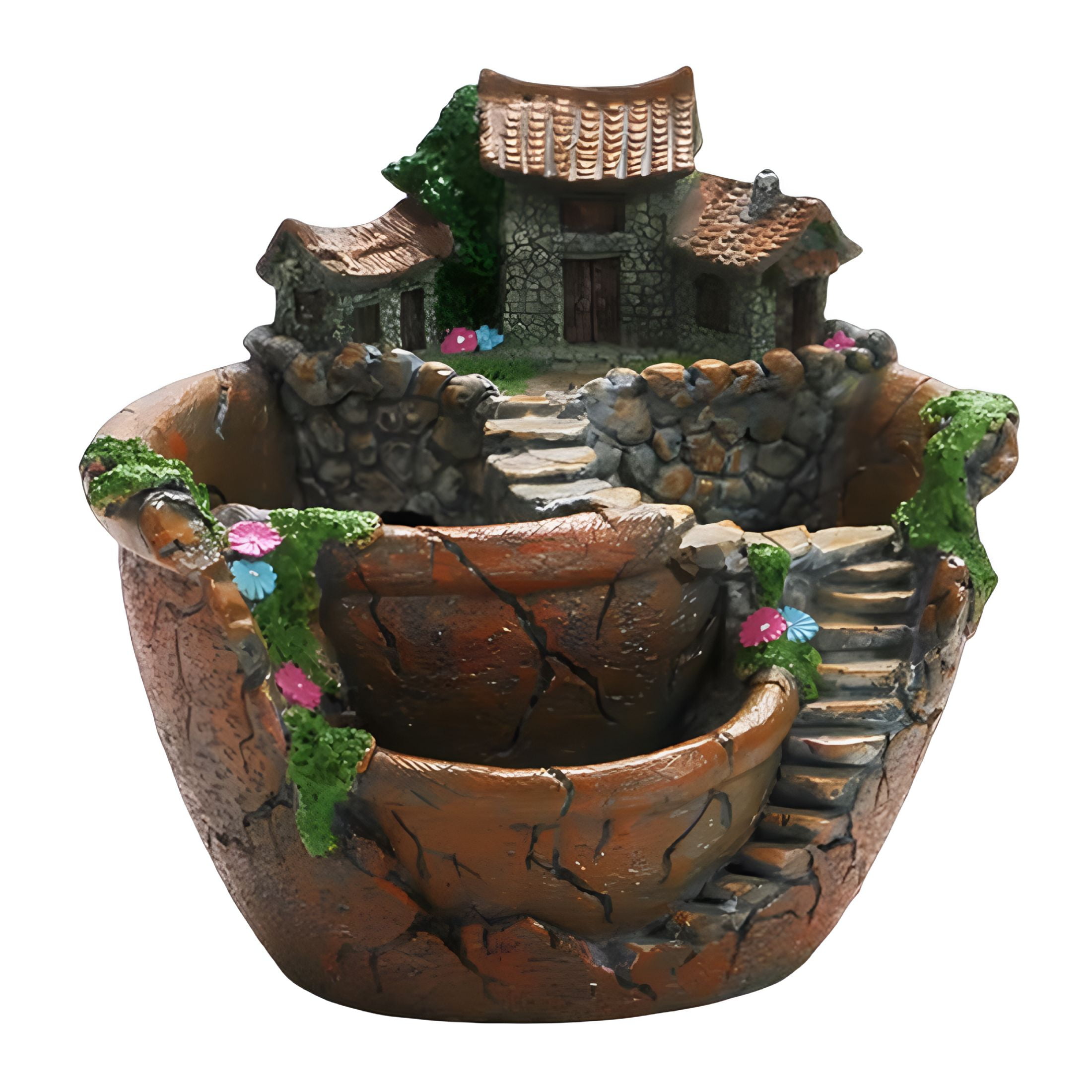 ACDANC Resin Plants Planter,Flower Pot Fairy Garden Design Decorative ...