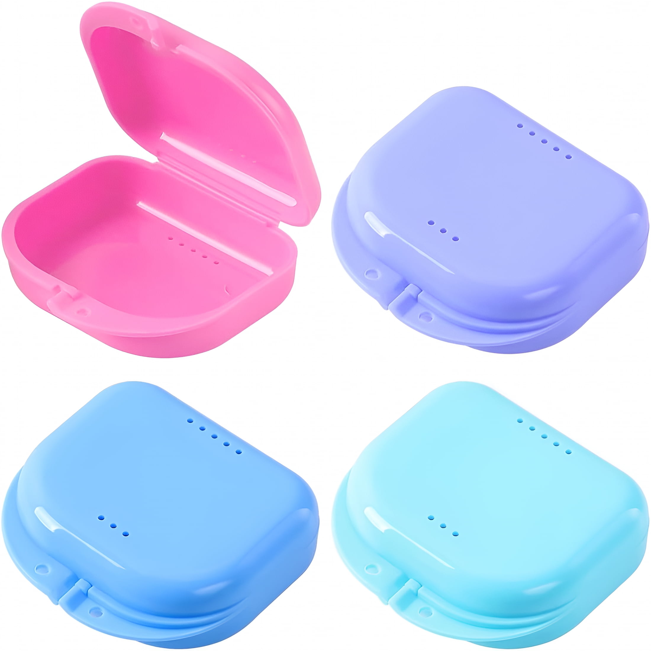 ACDANC Retainer Case with Vent Holes,4 Pack,Dental Appliance Storage ...