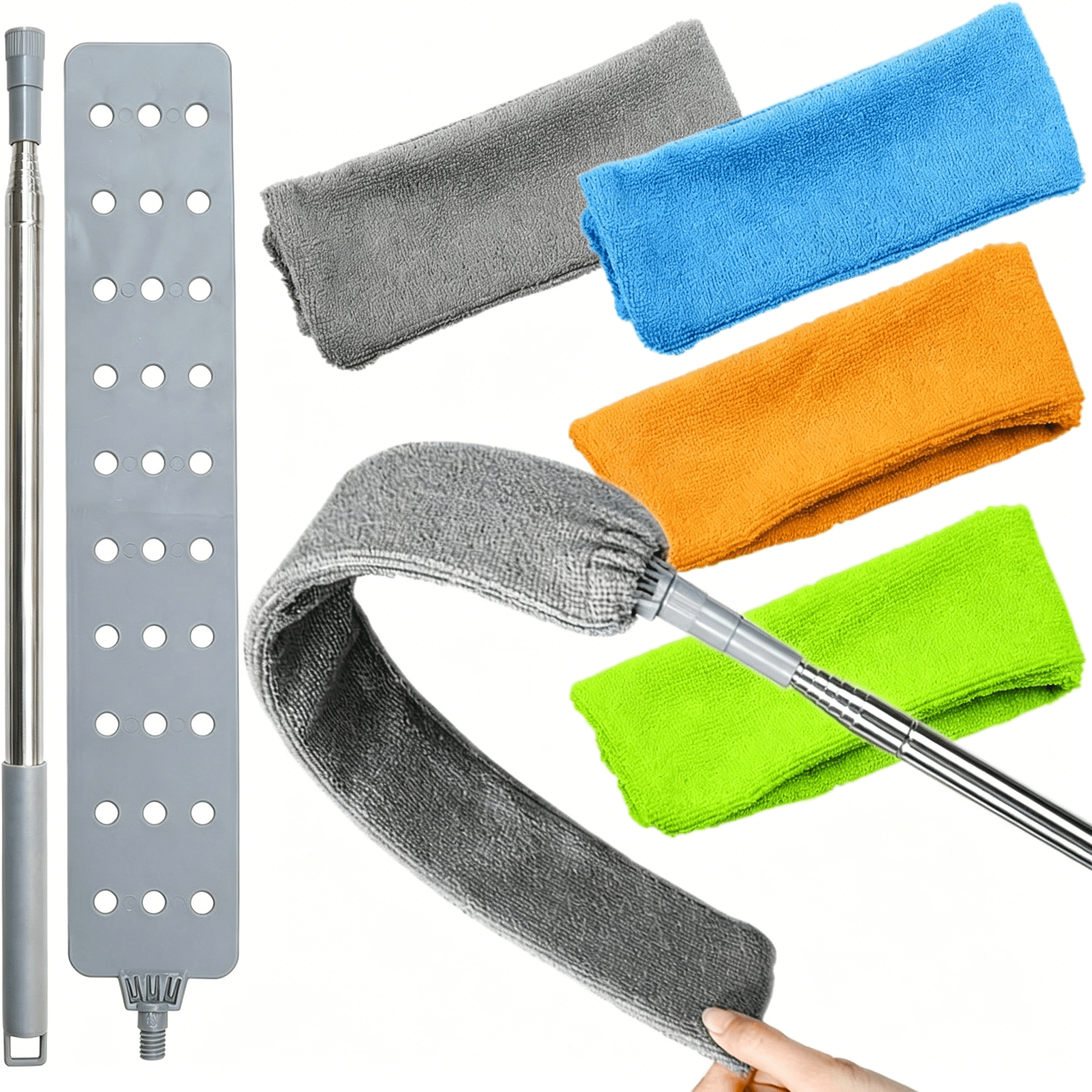 ACDANC Retractable Gap Dust Cleaner Brush with 4 Pcs Replacement Duster ...