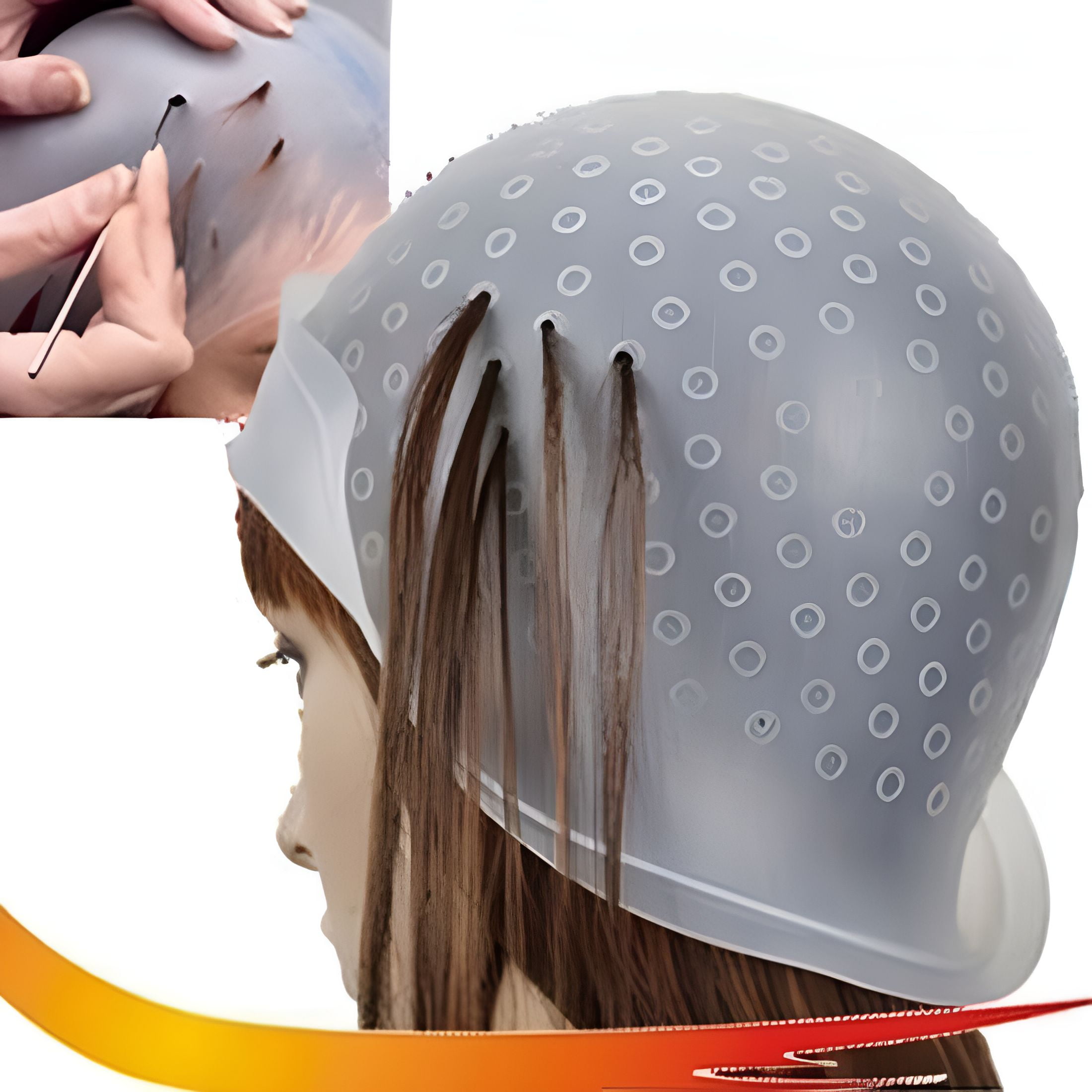 ACDANC Reusable Hair Coloring Highlighting Cap & Hook Hair Salon ...
