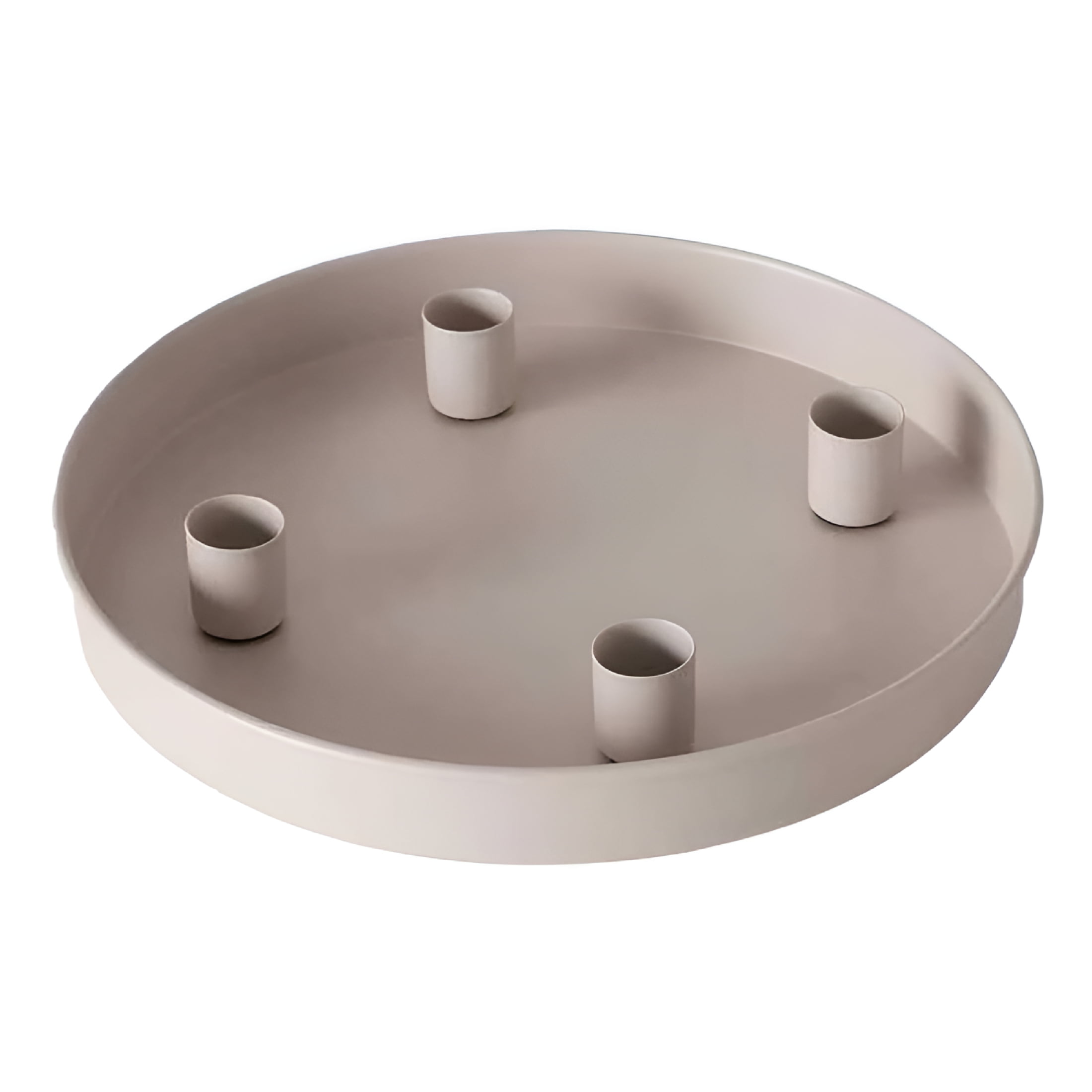 ACDANC Round Metal Taper Candle Holder Tray Candlestick Holder with 4 ...