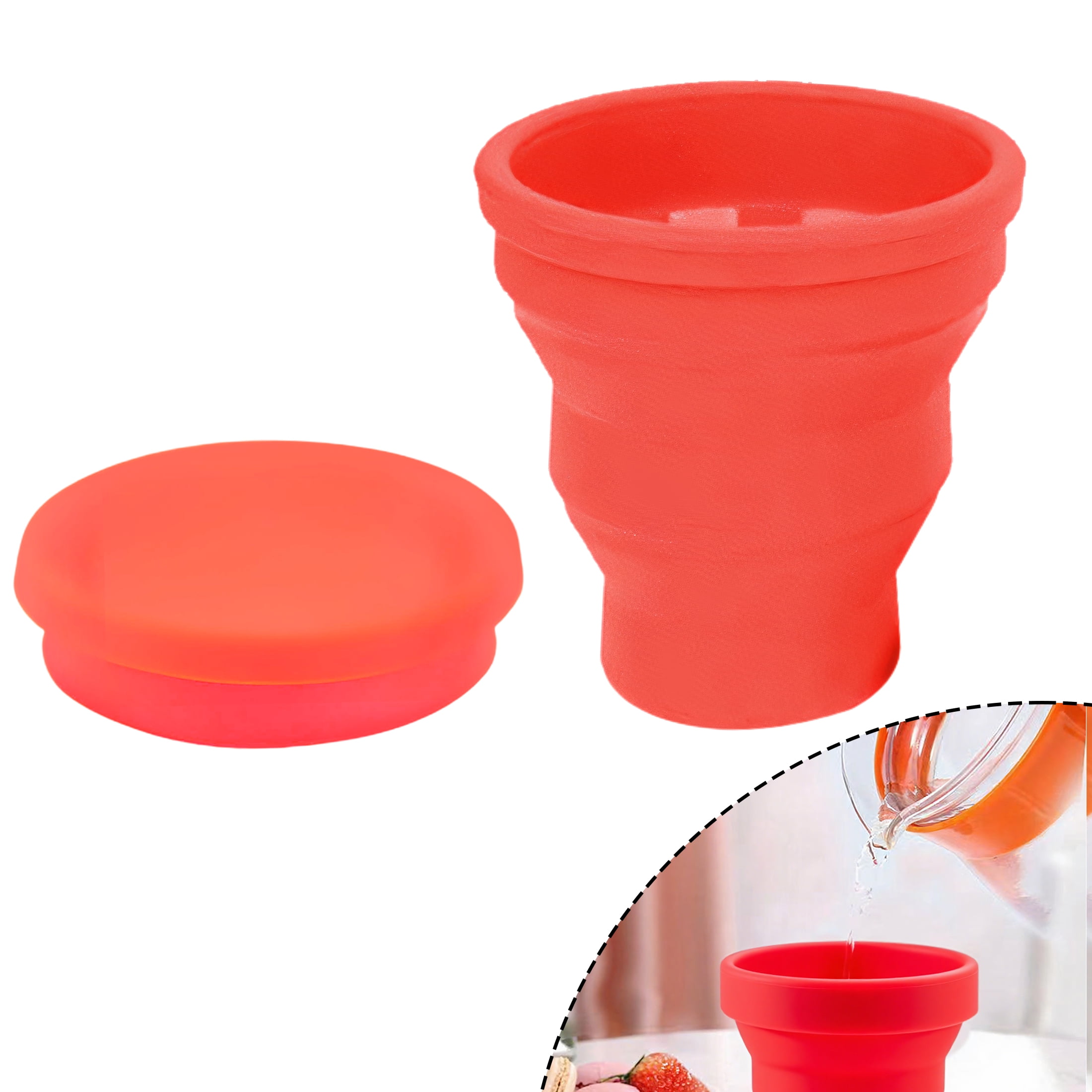ACDANC Self Stirring Cup Collapsible Cup Camping Mug,Red - Walmart.com