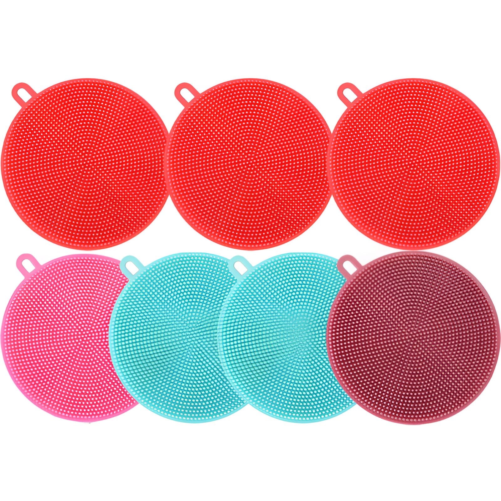 ACDANC Silicone Dish Scrubber,Convenient Suction Cup Dish Sponges ...