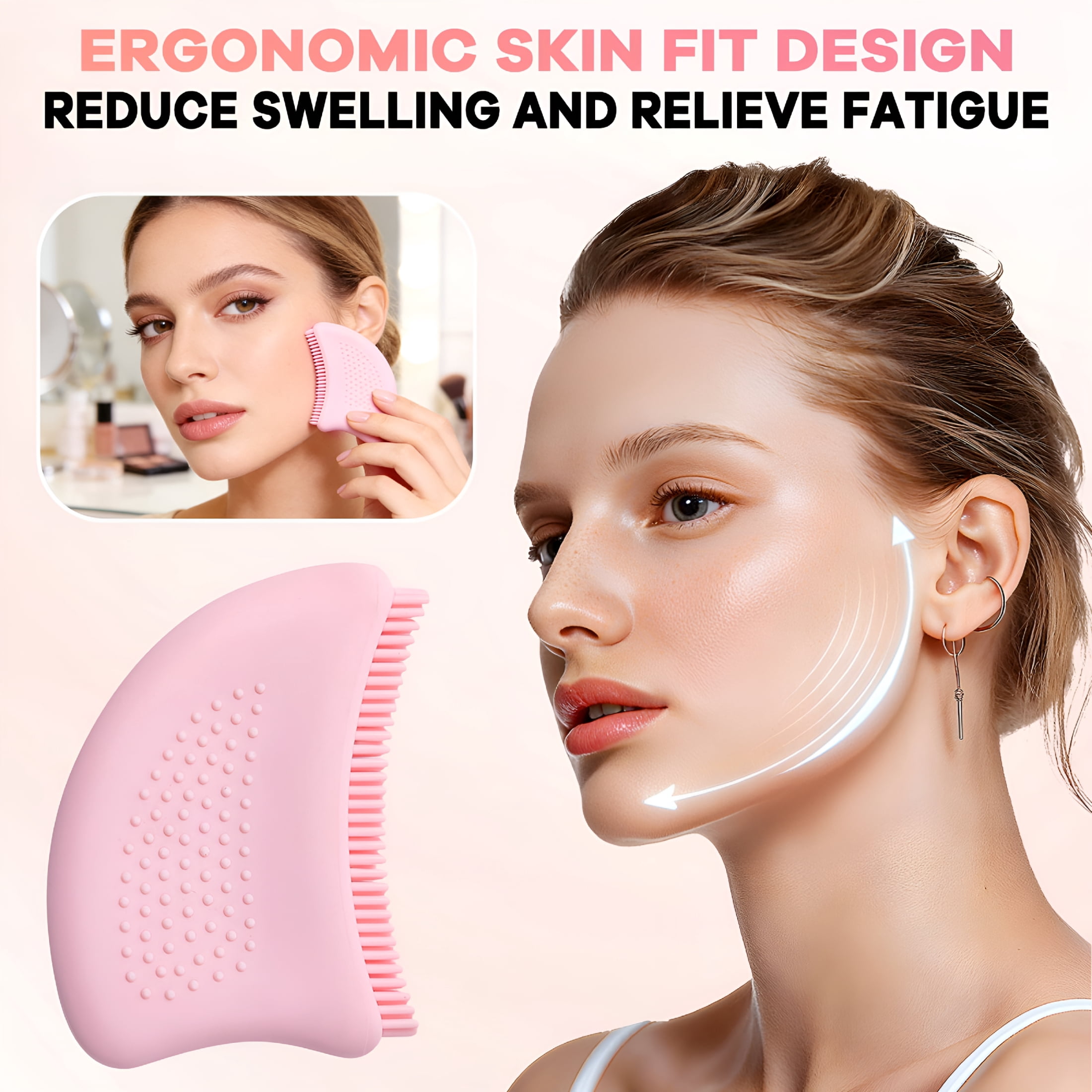ACDANC Silicone Lymphatic Contour Face Brush 1 Set-Facial&Neck ...