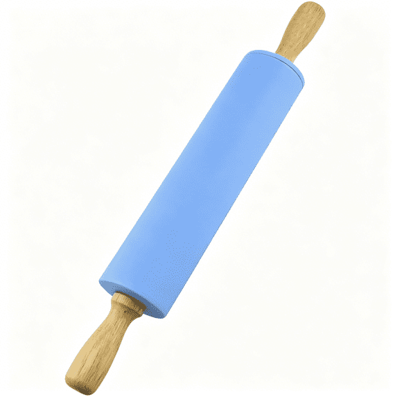 ACDANC Silicone Rolling Pin with Wooden Handle-Non Stick Surface Dough ...