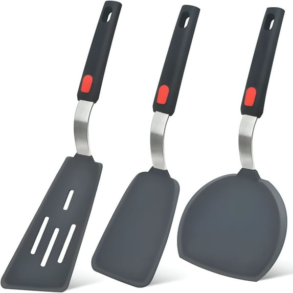 ACDANC Silicone Spatula Turner Set of 3,600°F Heat Resistant Cooking ...