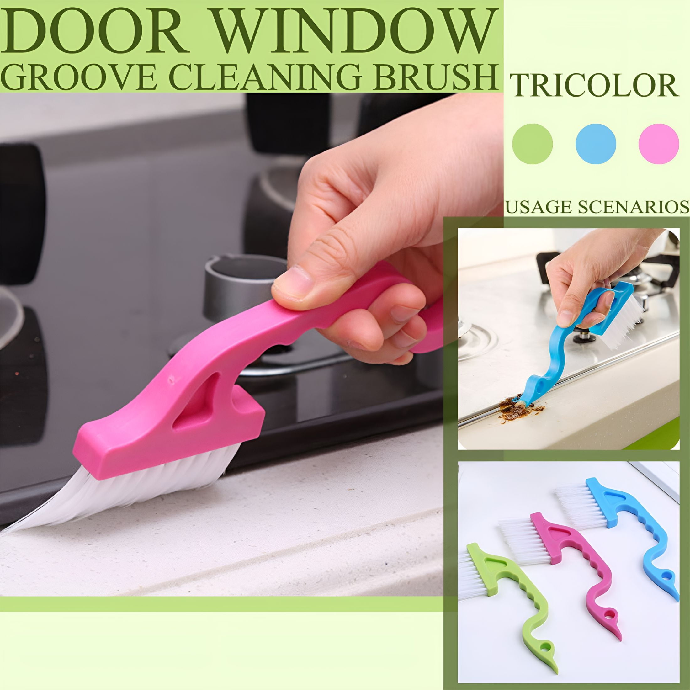 ACDANC Small Cleaning Brushes 3PCs Kitchen Shutter Hand-held Groove ...