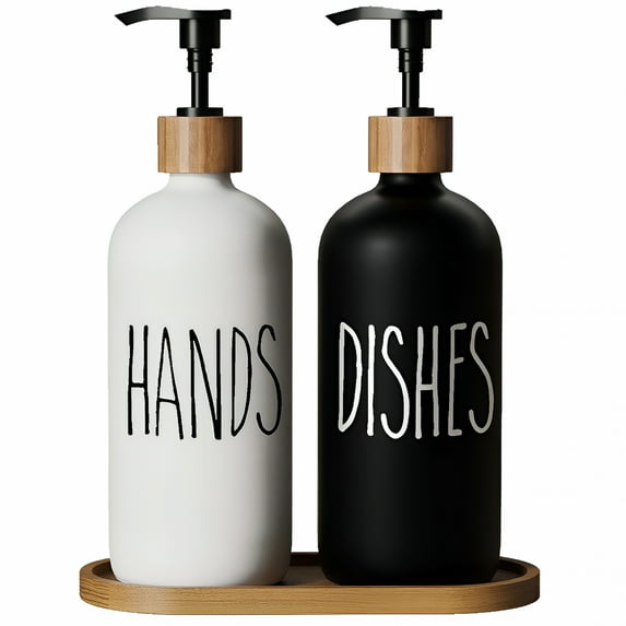 ACDANC Soap Dispenser, Dish Soap Dispenser for Kitchen Sink. Glass Hand ...