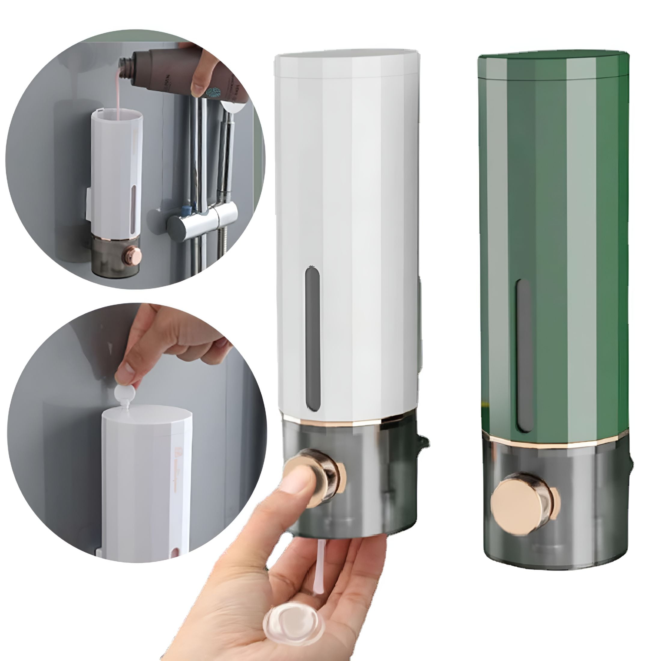 ACDANC Soap Dispenser Wall Mount Shampoo Shower Gel Storage Box ...