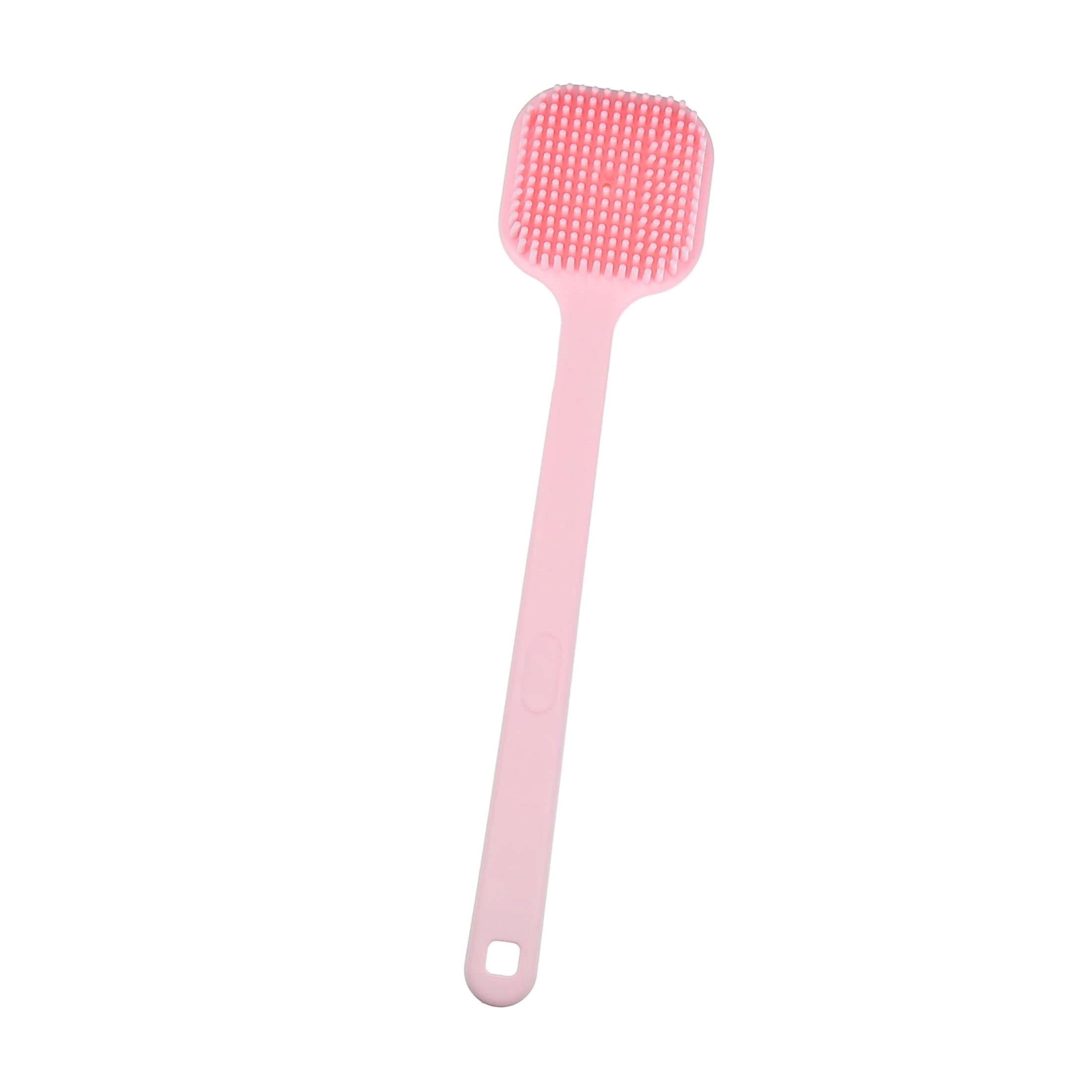 ACDANC Soft Silicone Bath Brush Back Scrubber Shower Handle Pink ...