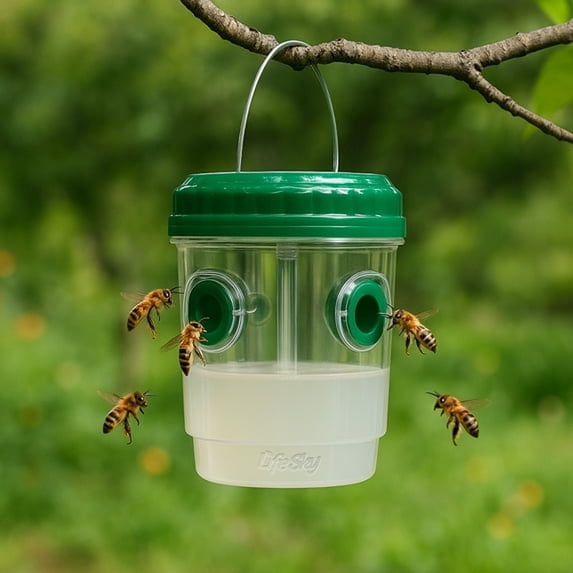 ACDANC Solar Powered Wasp Trap with Led Light – Waterproof Insect ...