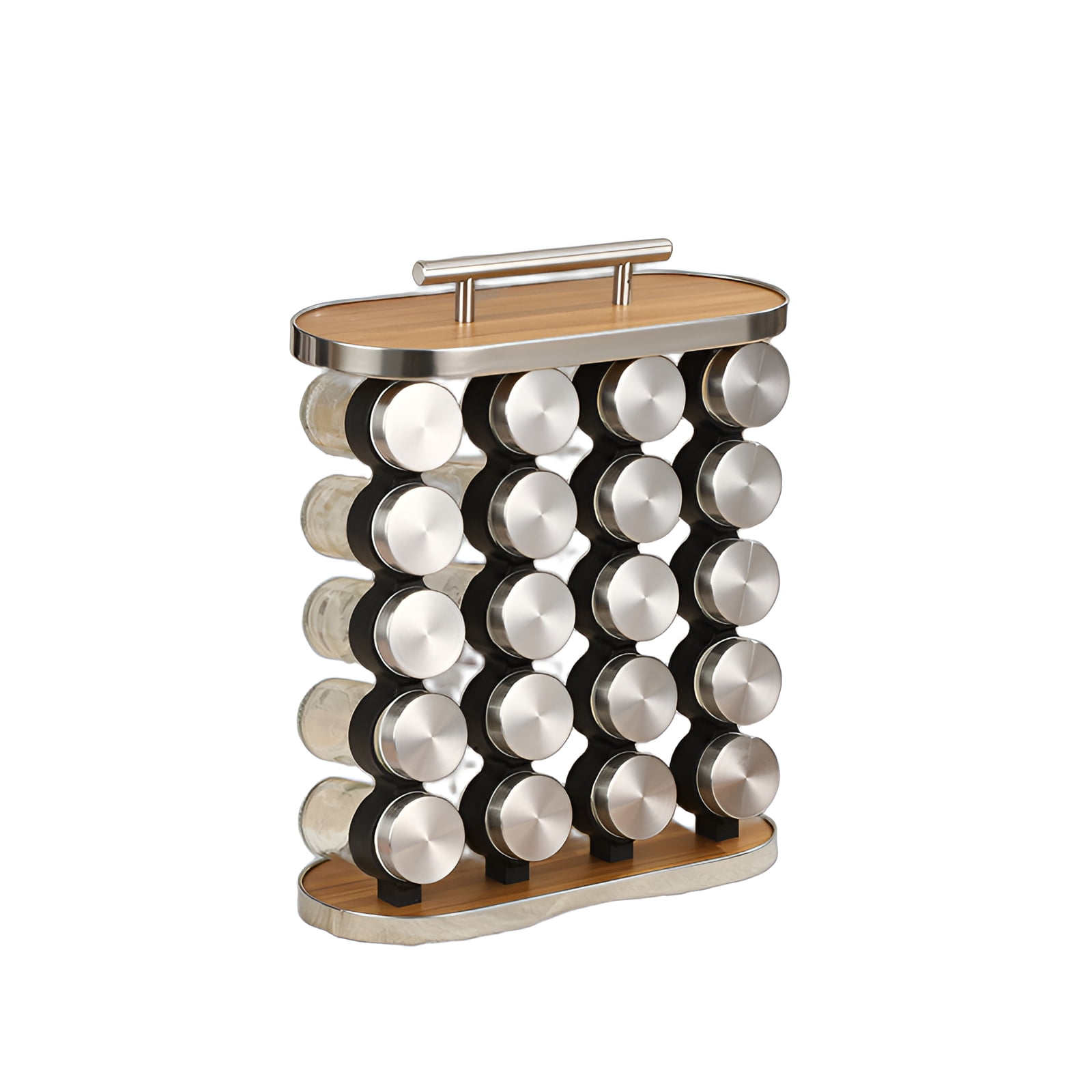 ACDANC Spice Rack,Stainless Steel Grip Spice Jars,20 Heads Spice Set ...