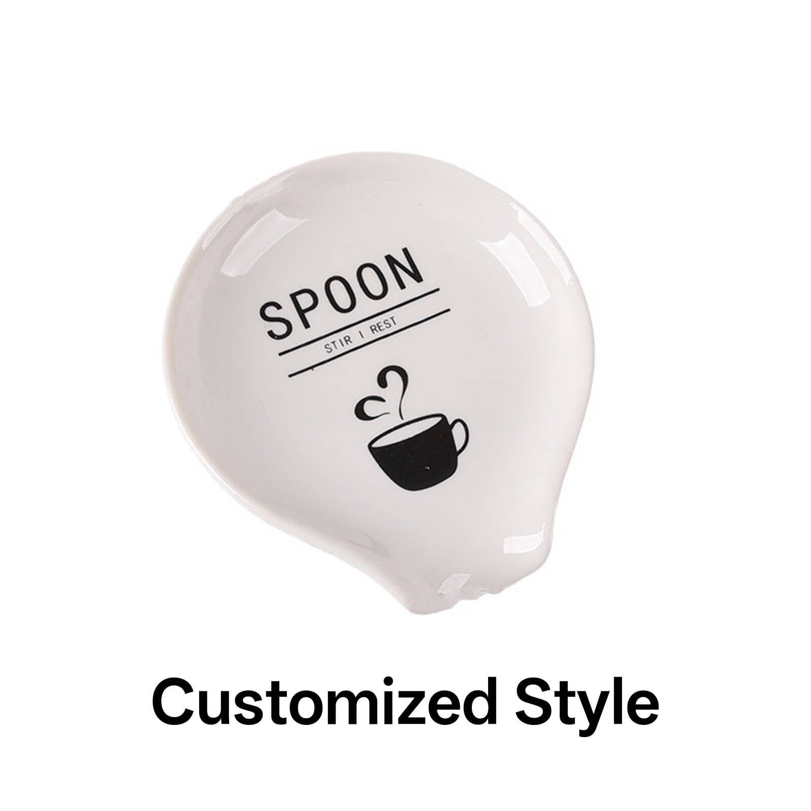 ACDANC Spoon Rest,Ceramic Coffee Spoon Spoon Holder,Elegant Design ...