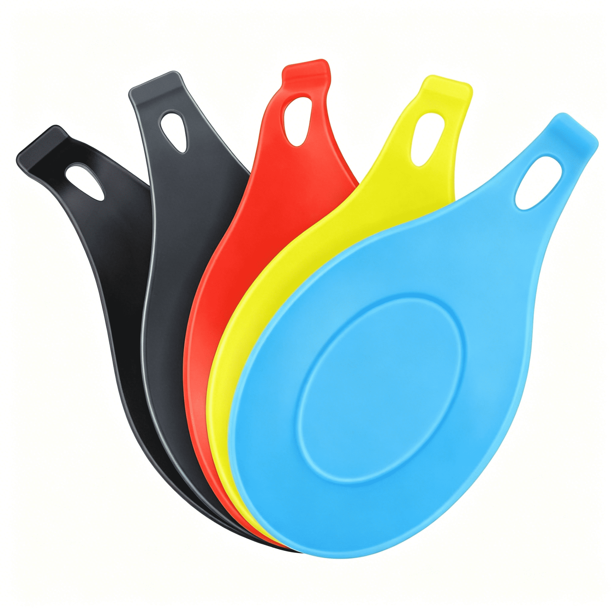 ACDANC Spoon Rest for Stove Top,5 Pack Small Silicone Spoon Holder for ...