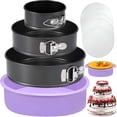 ACDANC Springform Pan Set of 3 Leakproof Spring Form Pans for ...