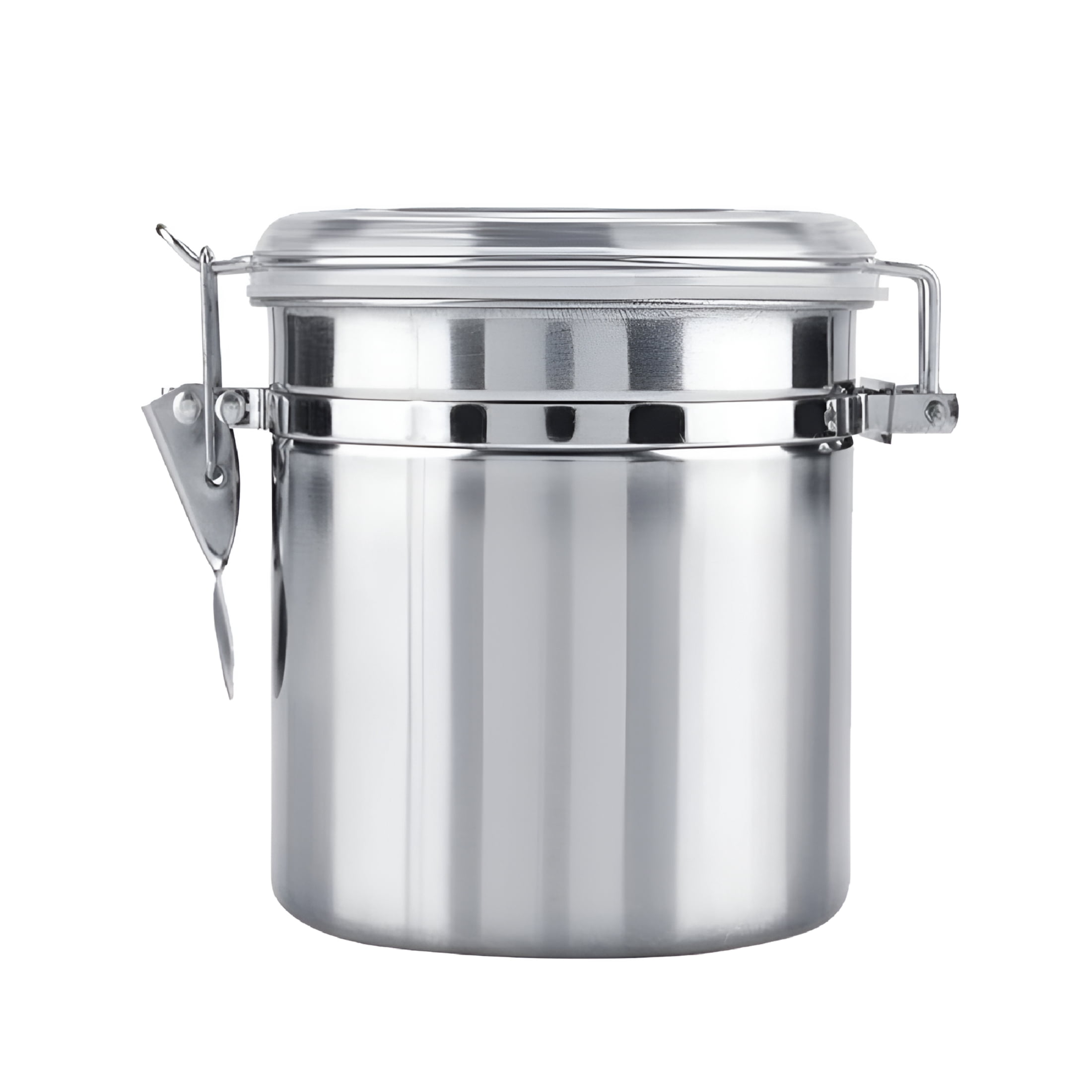 ACDANC Stainless Steel Canister Set with Clear Acrylic Lids Clamp ...