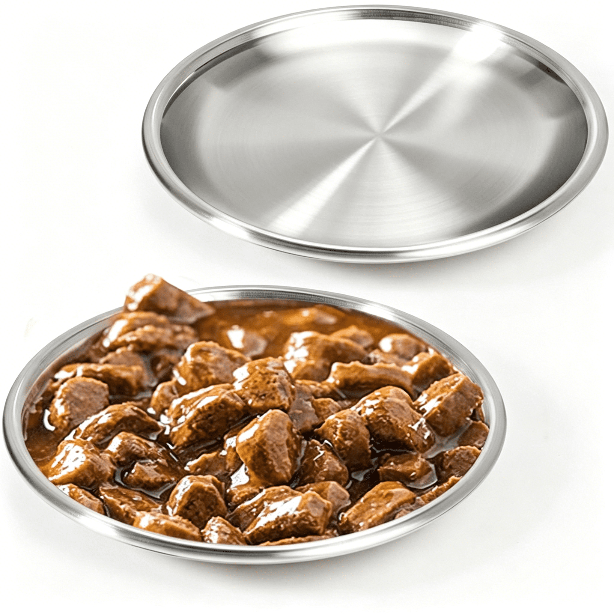 ACDANC Stainless Steel Cat Dishes for Food and Water Bowls for Kittens ...
