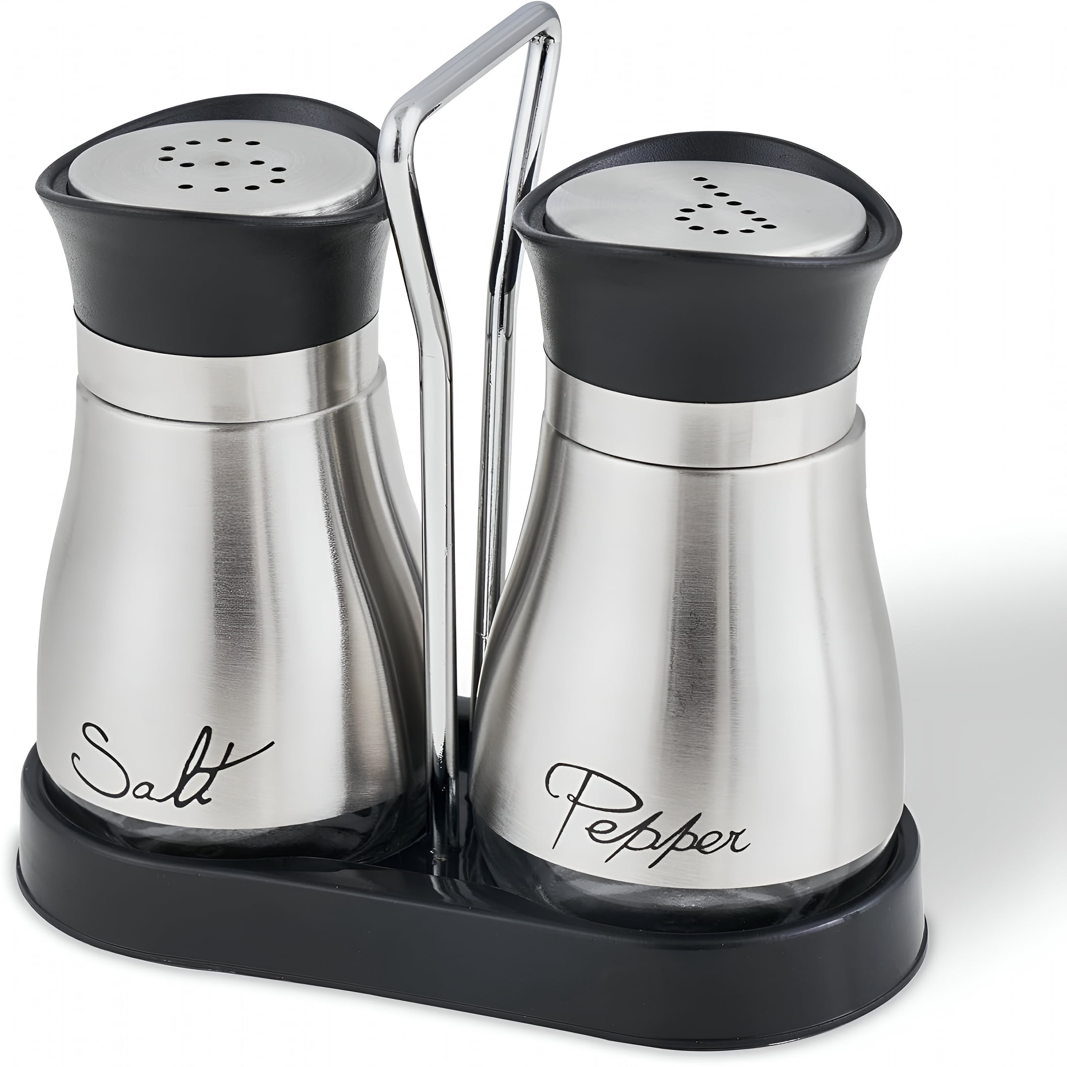 ACDANC Stainless Steel Salt and Pepper Shakers Set with Holder ...