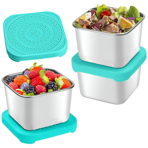 ACDANC Stainless Steel Snack Containers for Kids (6oz) - Set of 3 Lunch ...