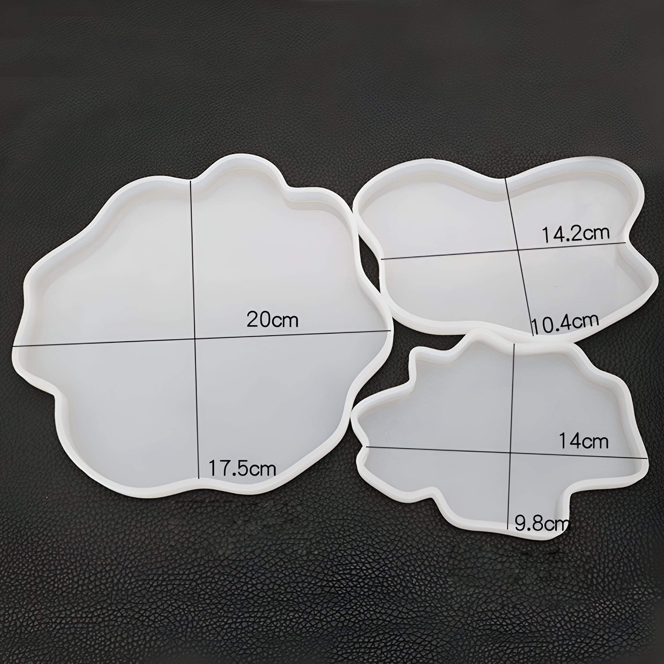 ACDANC Table Molds for Epoxy Resin 3Pcs Epoxy Mould Silicone Irregular ...