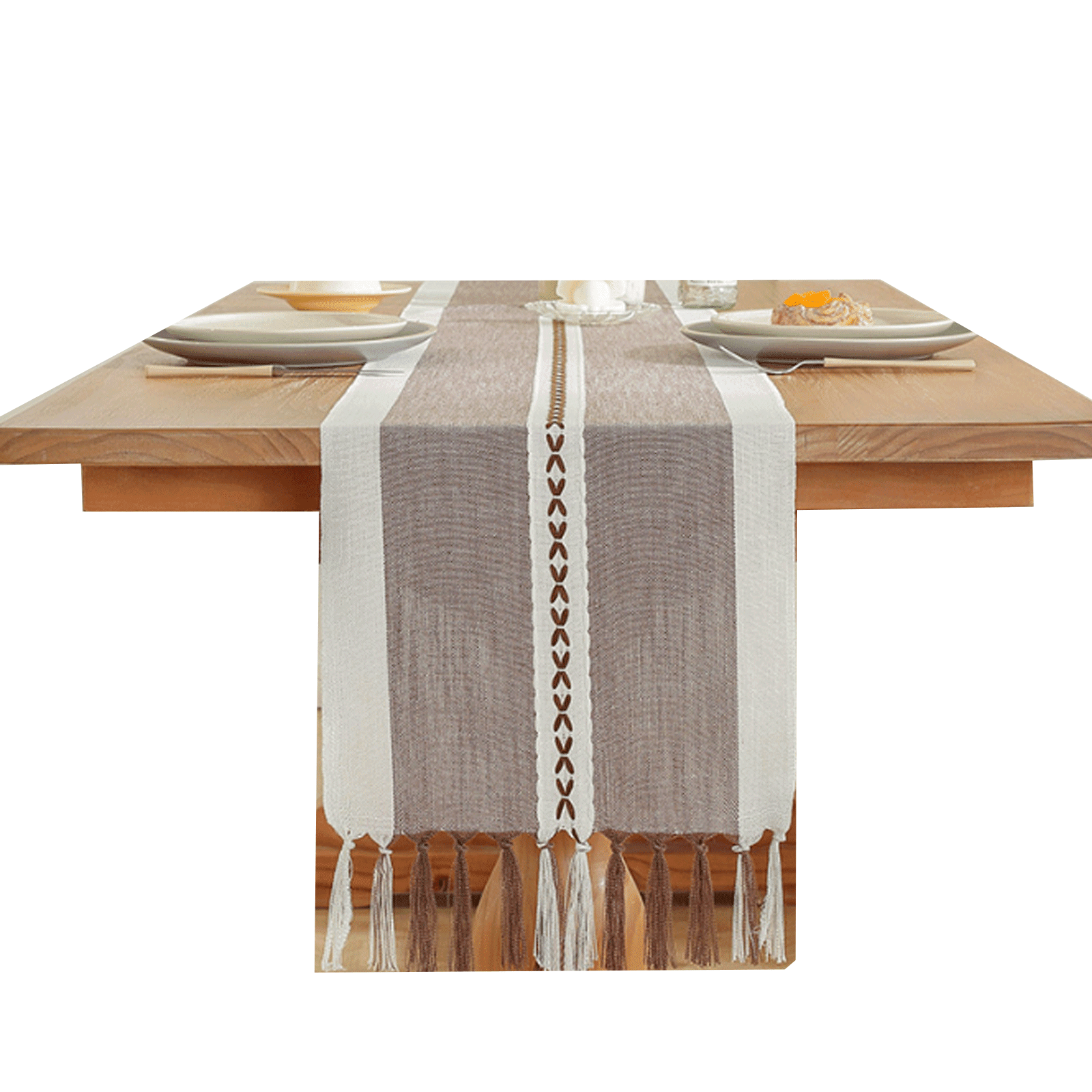 ACDANC Table Runner Rustic Farmhouse Style Table Runner with Three ...