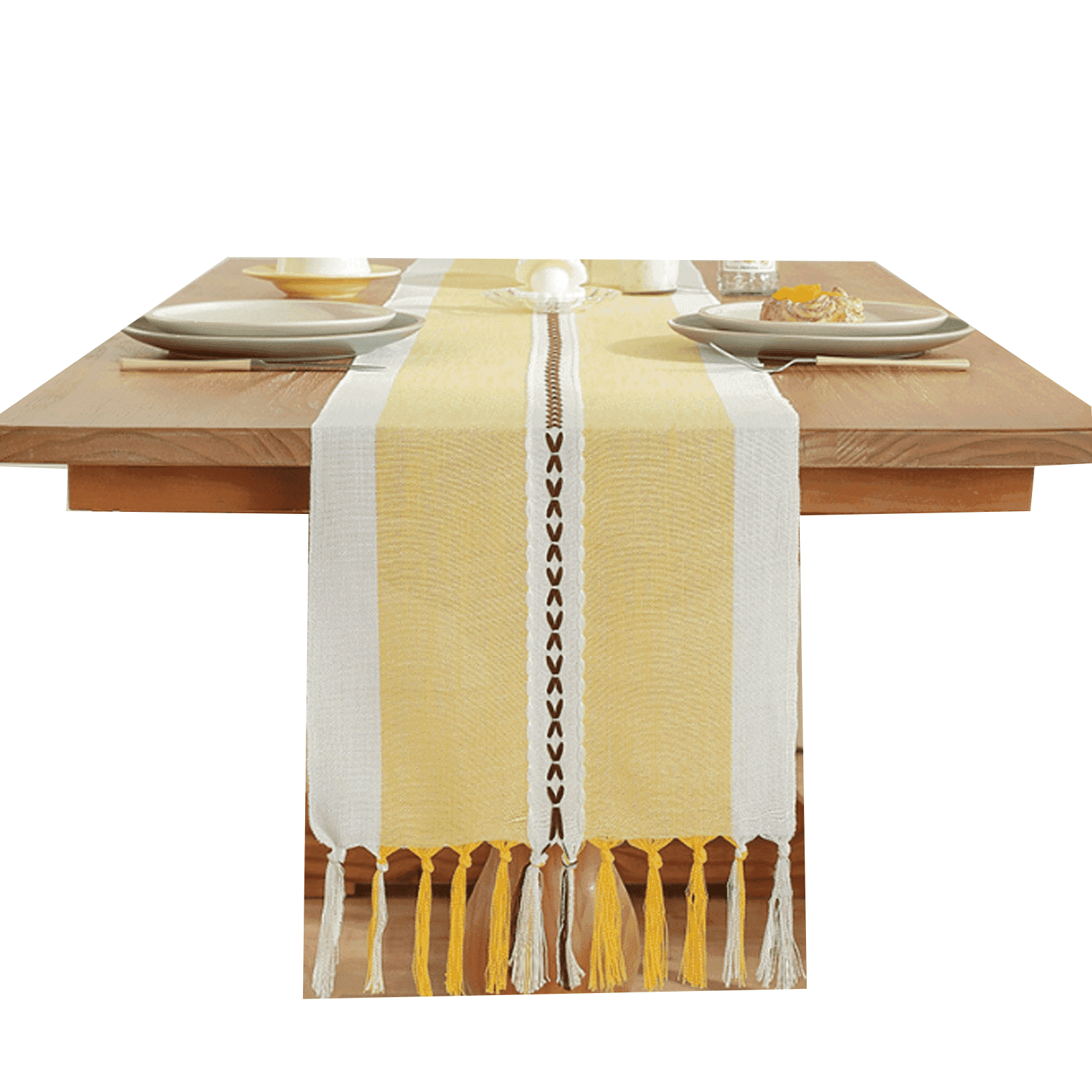 ACDANC Table Runner Rustic Farmhouse Style Table Runner with Three ...
