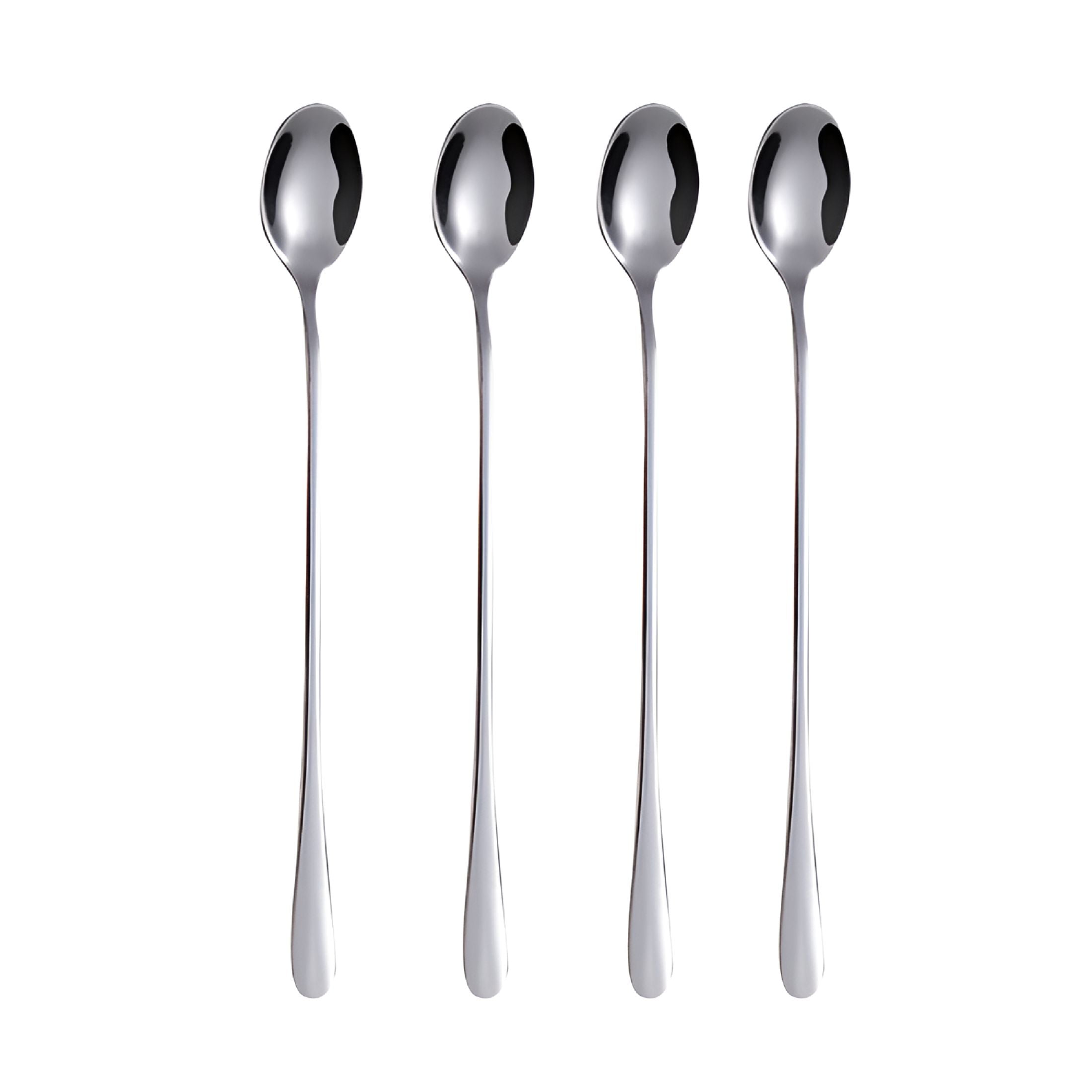 EXLEAF 9" Long Handle Iced Tea Spoon Set of 4 for Cocktails Parties Bar ...