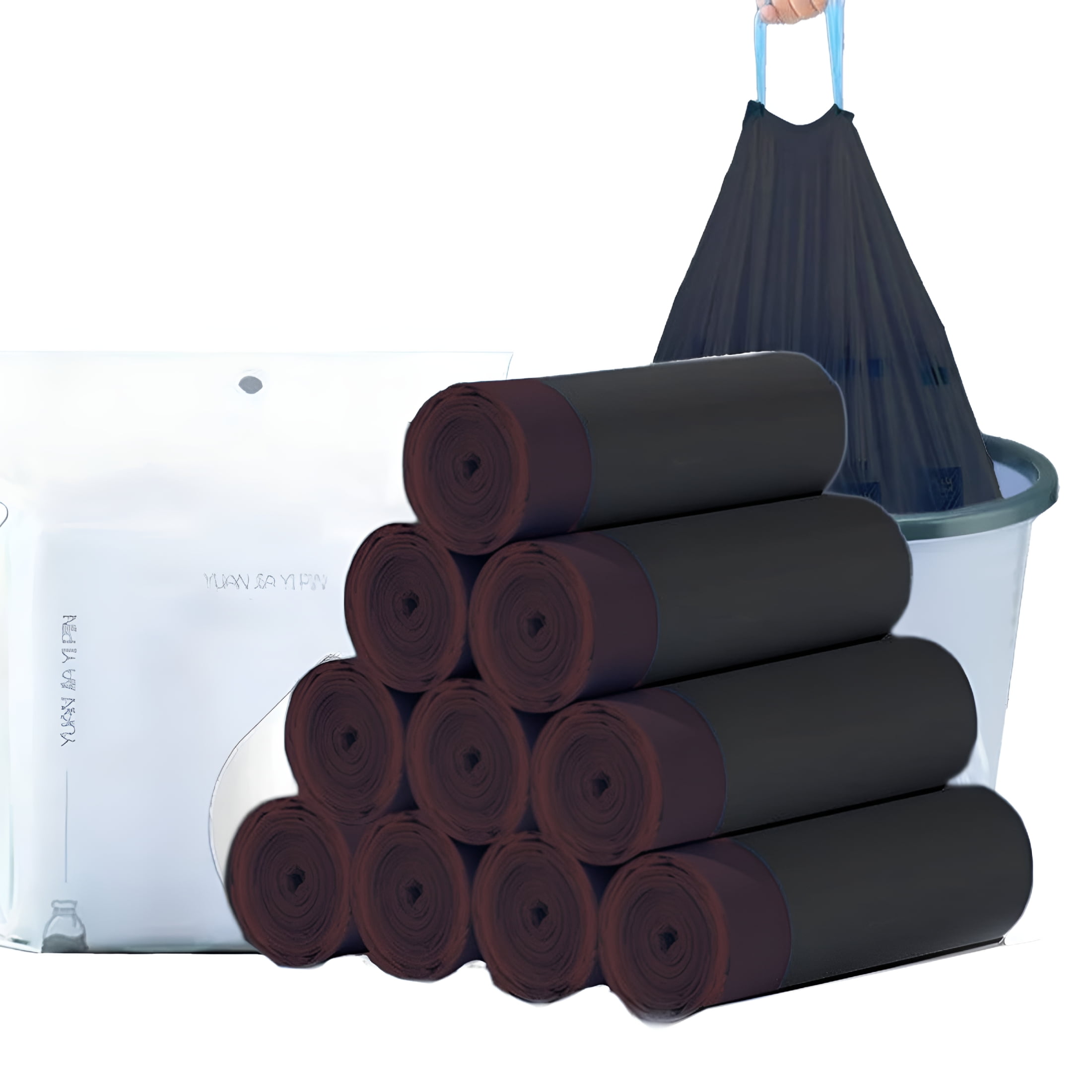 ACDANC Tall Kitchen Drawstring Trash Bags,13 Gallon,GRS Compliant,Eco ...