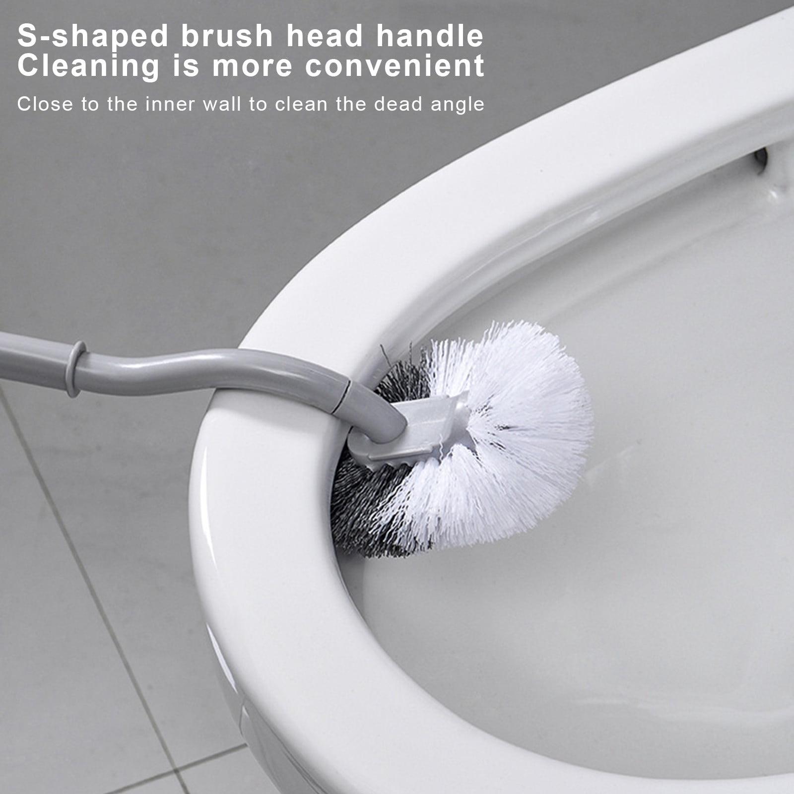 ACDANC Toilet Bowl Brush and Holder,Curved Design for Deep Cleaning ...