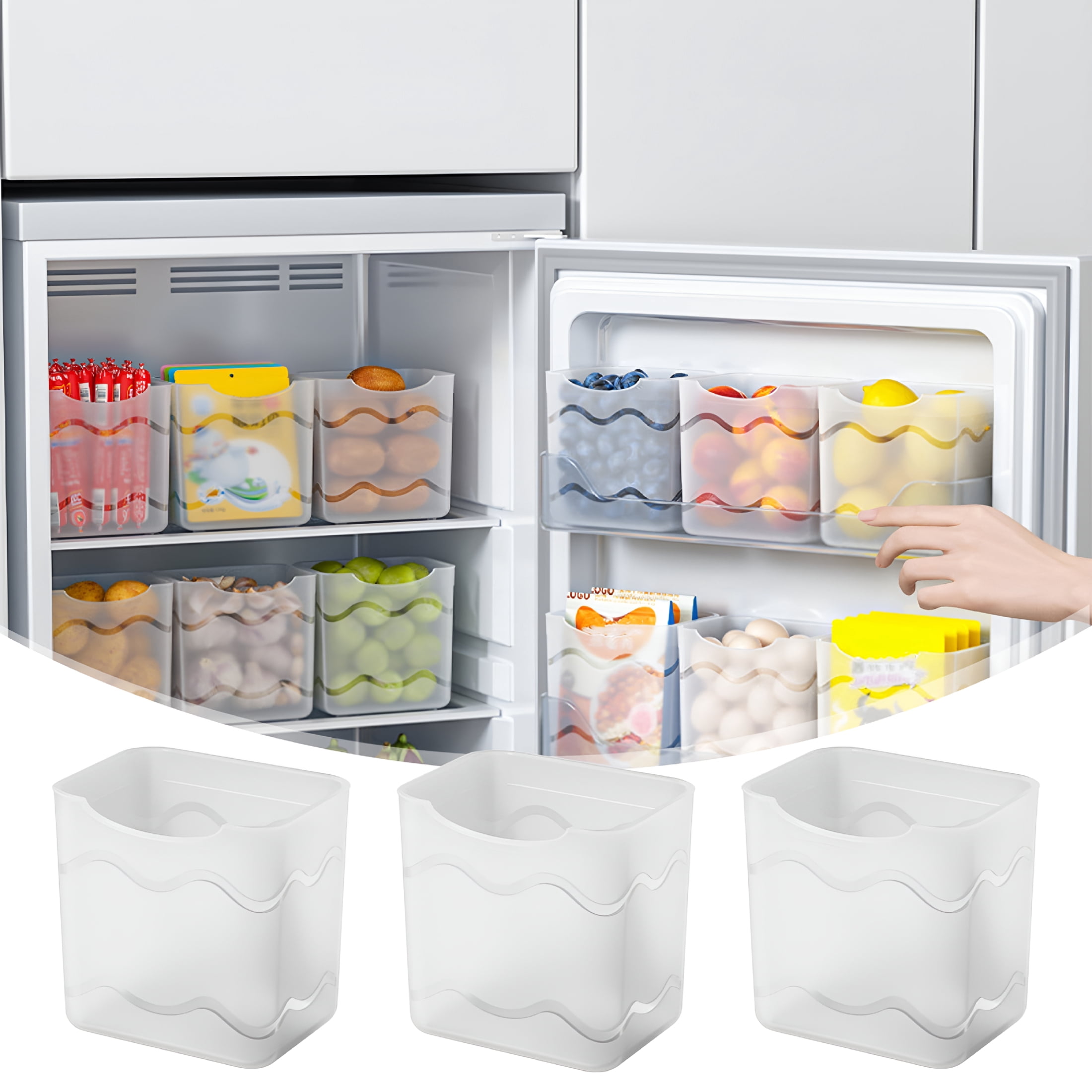 ACDANC Transparent Refrigerator Side Door Storage Bin,Space-Saving ...