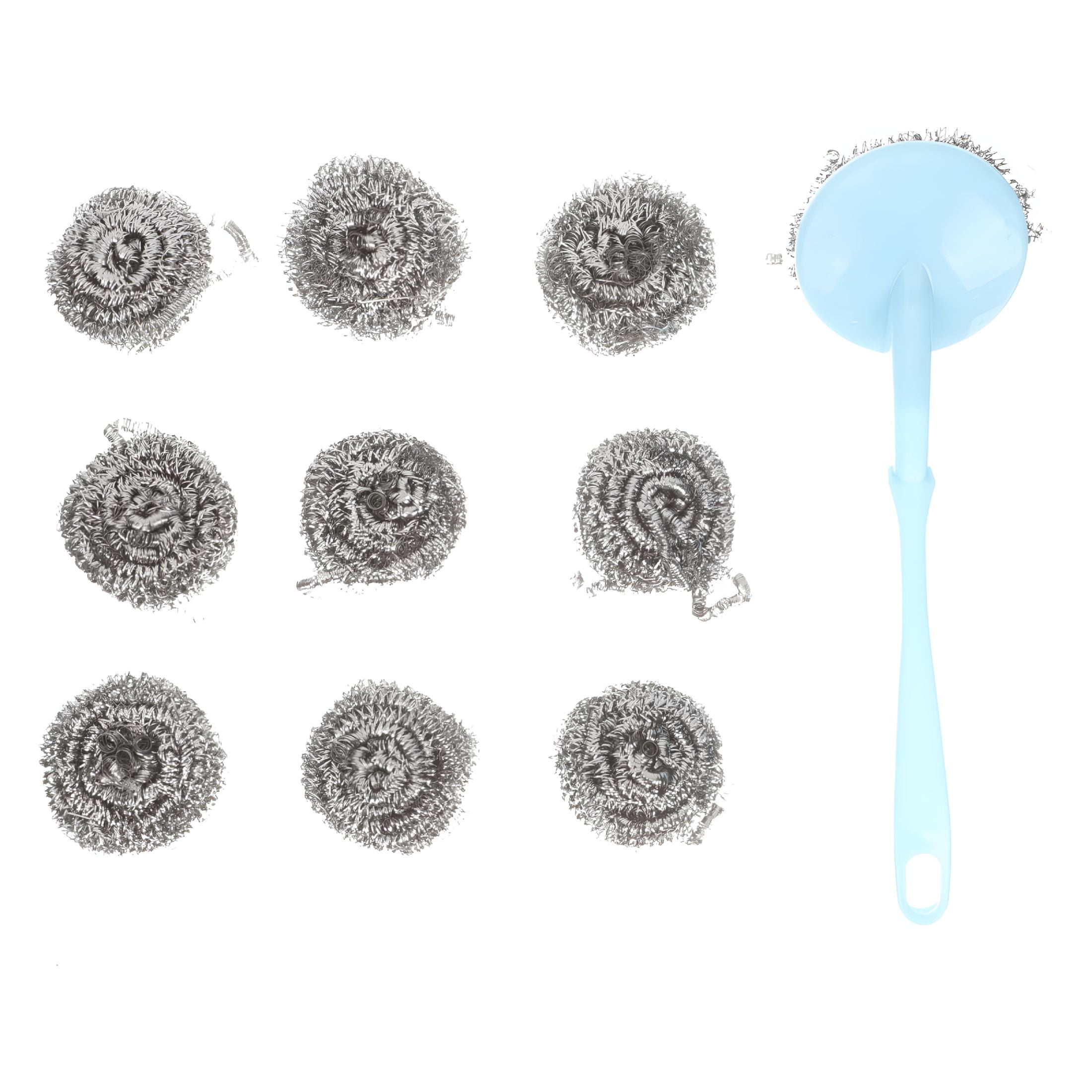 ACDANC Washing Dishes Metal Scrubber Brush Pads Pot with Handles ...