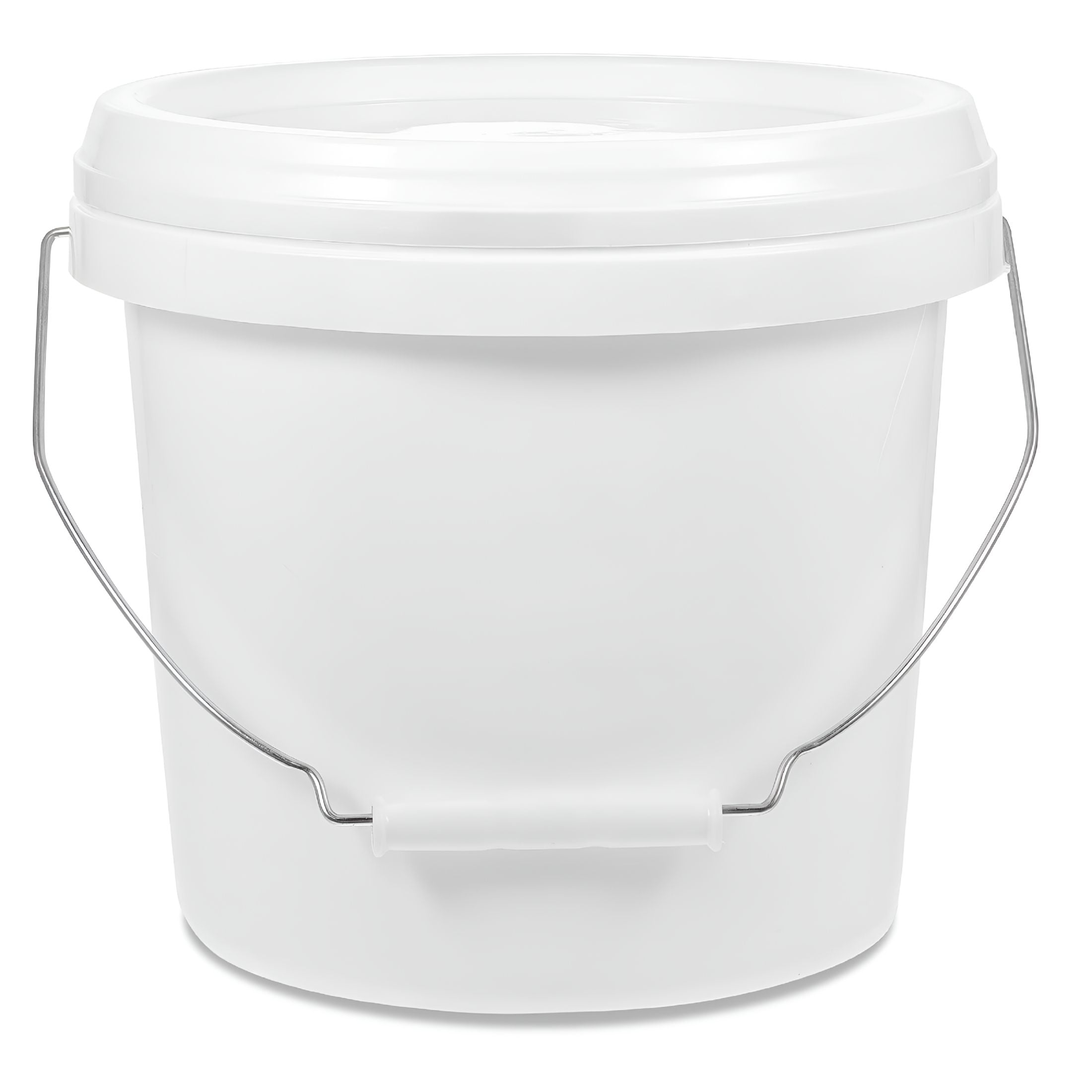 ACDANC White Paint Bucket with Lid & Handle - 1 Gallon Capacity ...