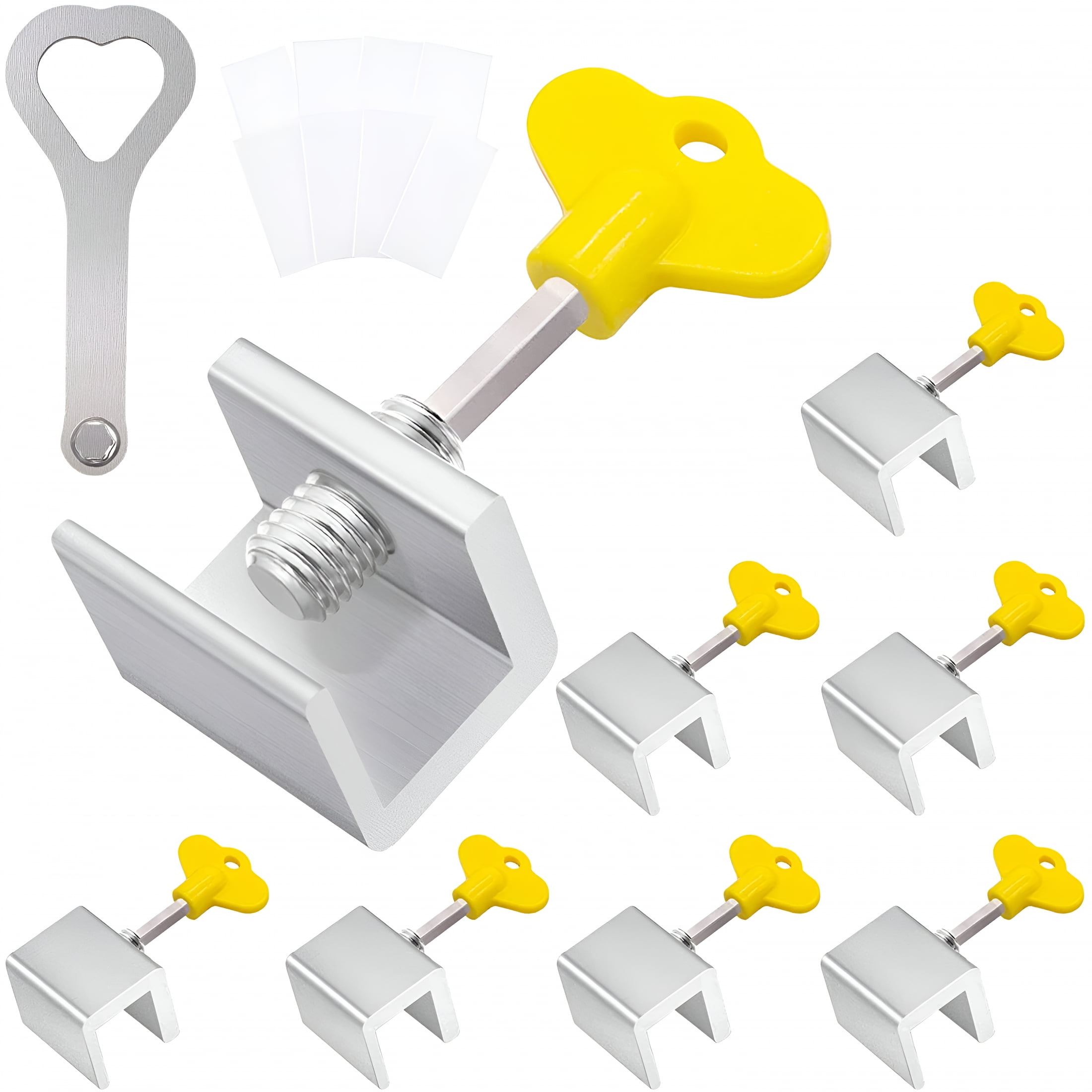 ACDANC Window Locks,8 Pack Adjustable Sliding Door Lock with Key ...