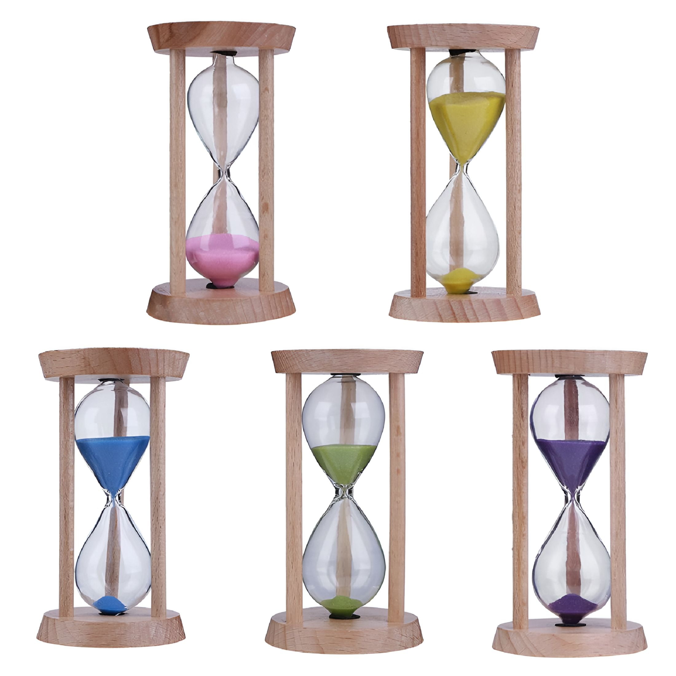 ACDANC Wooden Sand Clock 3 Minutes Hourglass Sandglass Kids Toothbrush ...