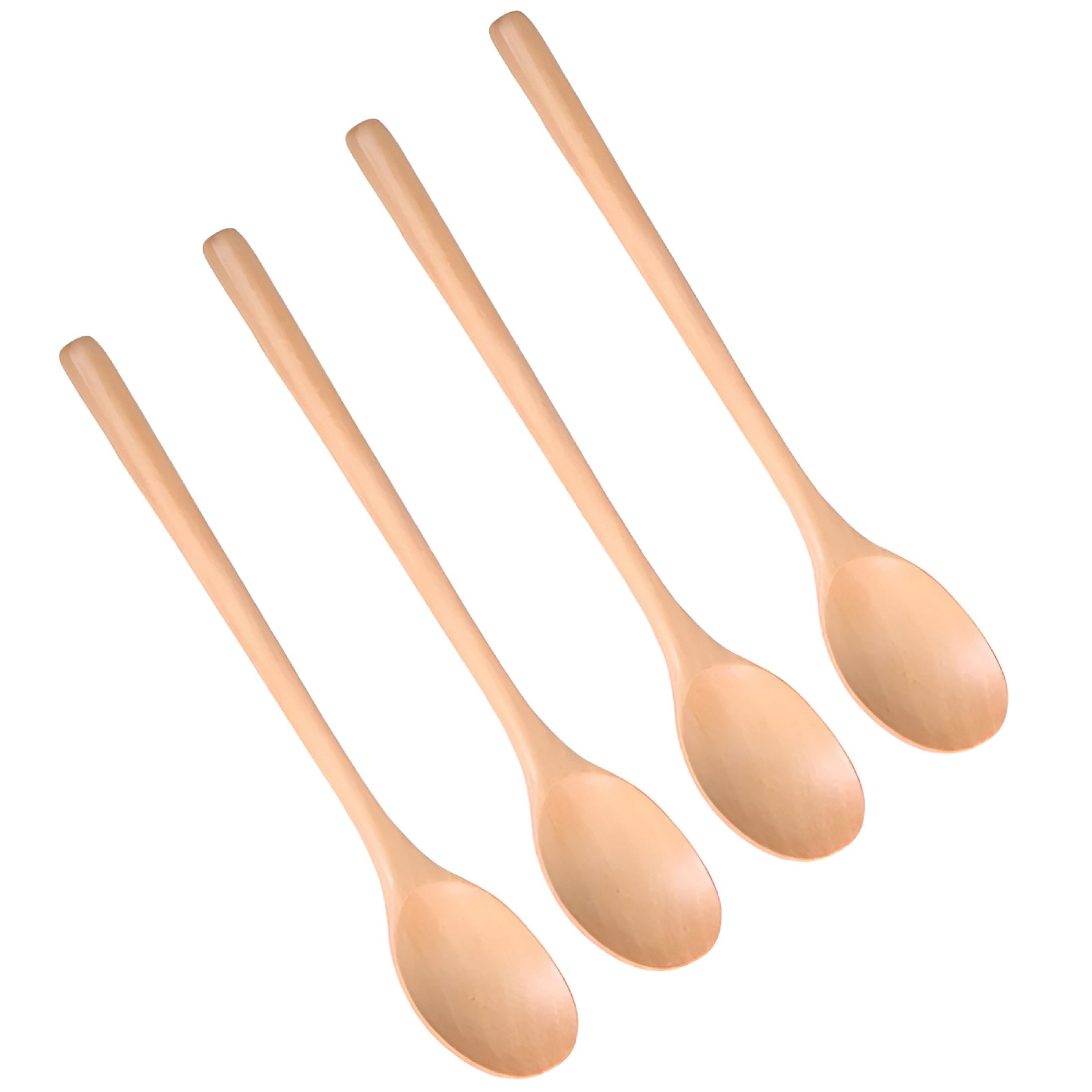 ACDANC Wooden Spoons Set for Eating and Mixing 4Pcs,9.25"X1.57"X0.2 ...