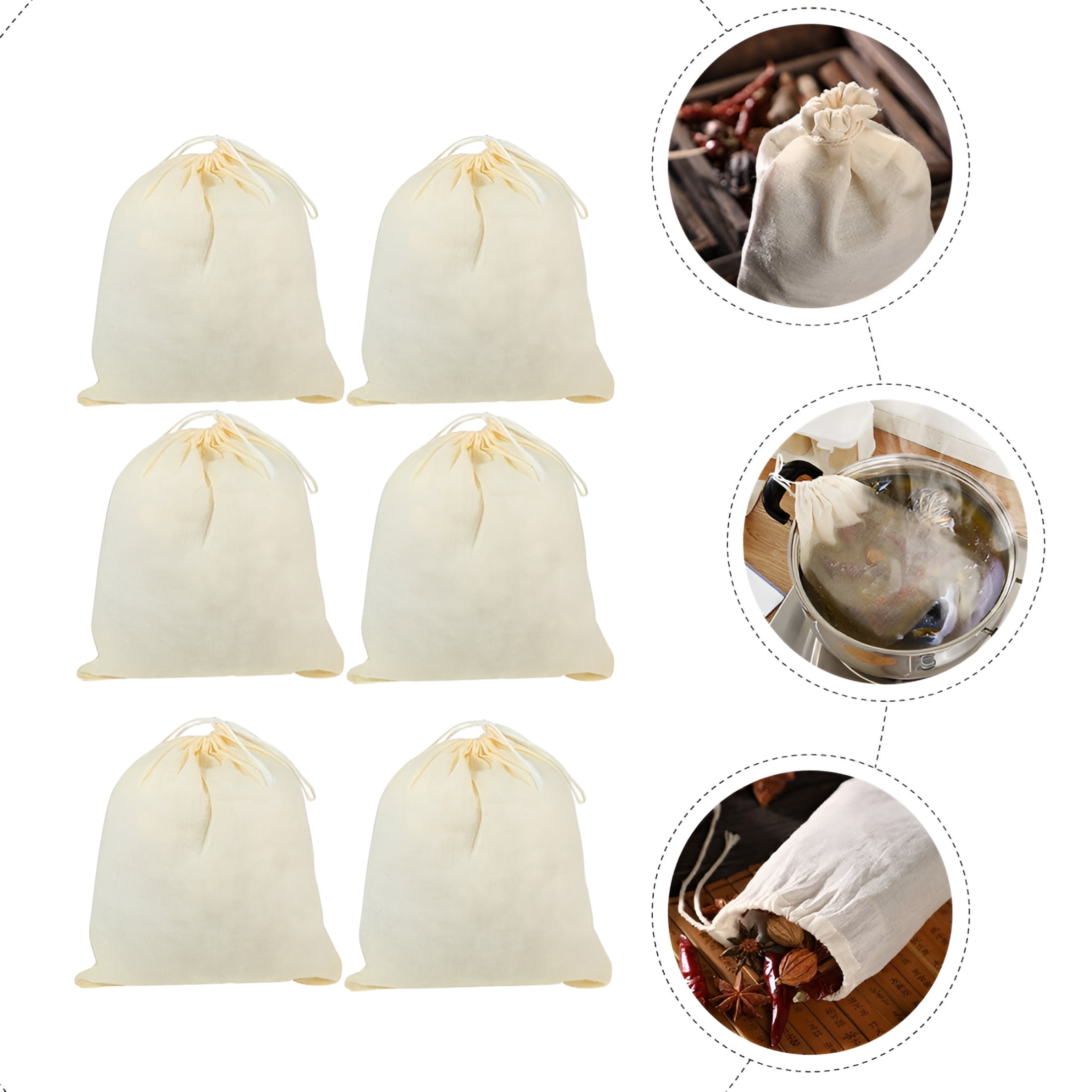 ACDANC spice bags for cooking 10pcs Drawstring Strainer Bags ...