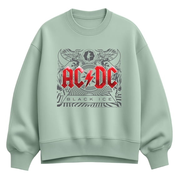 ACDC - Black Ice - Women's Oversized Fleece Crew Sweatshirt - Walmart.com