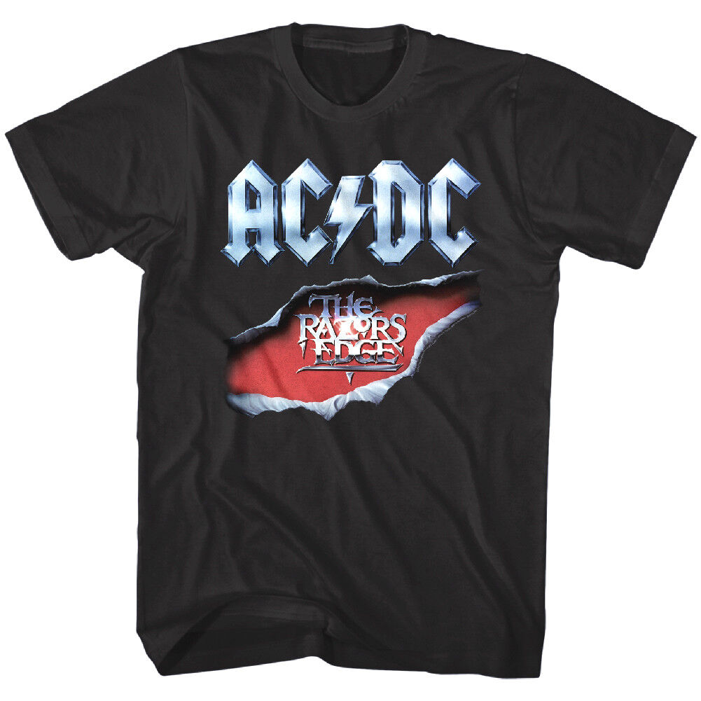 ACDC Razors Edge Album Cover Men's T Shirt Metal Rock Band Concert Tour ...