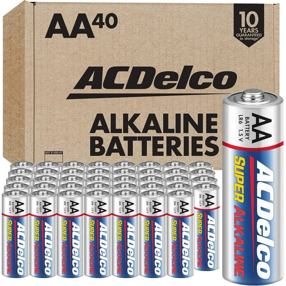 ACDelco 40-Count Double AA Batteries, Maximum Power Super Alkaline ...