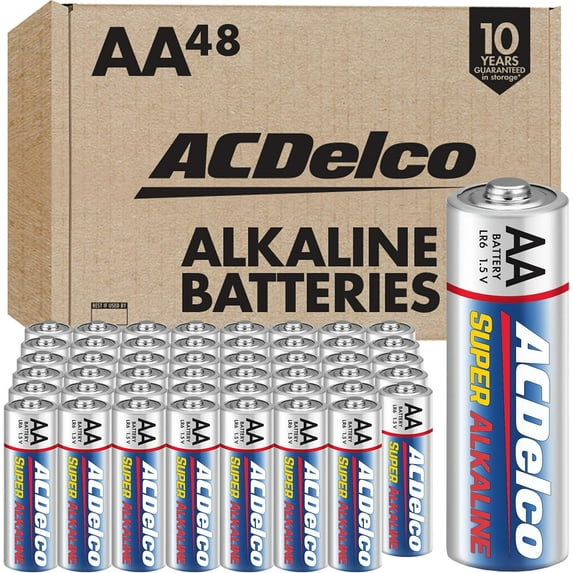 ACDelco 48-Count Double AA Batteries, Maximum Power Super Alkaline ...