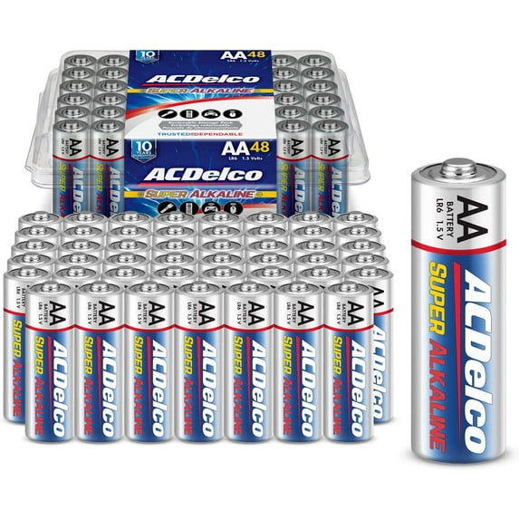 ACDelco 48-Count Double AA Batteries, Maximum Power Super Alkaline ...