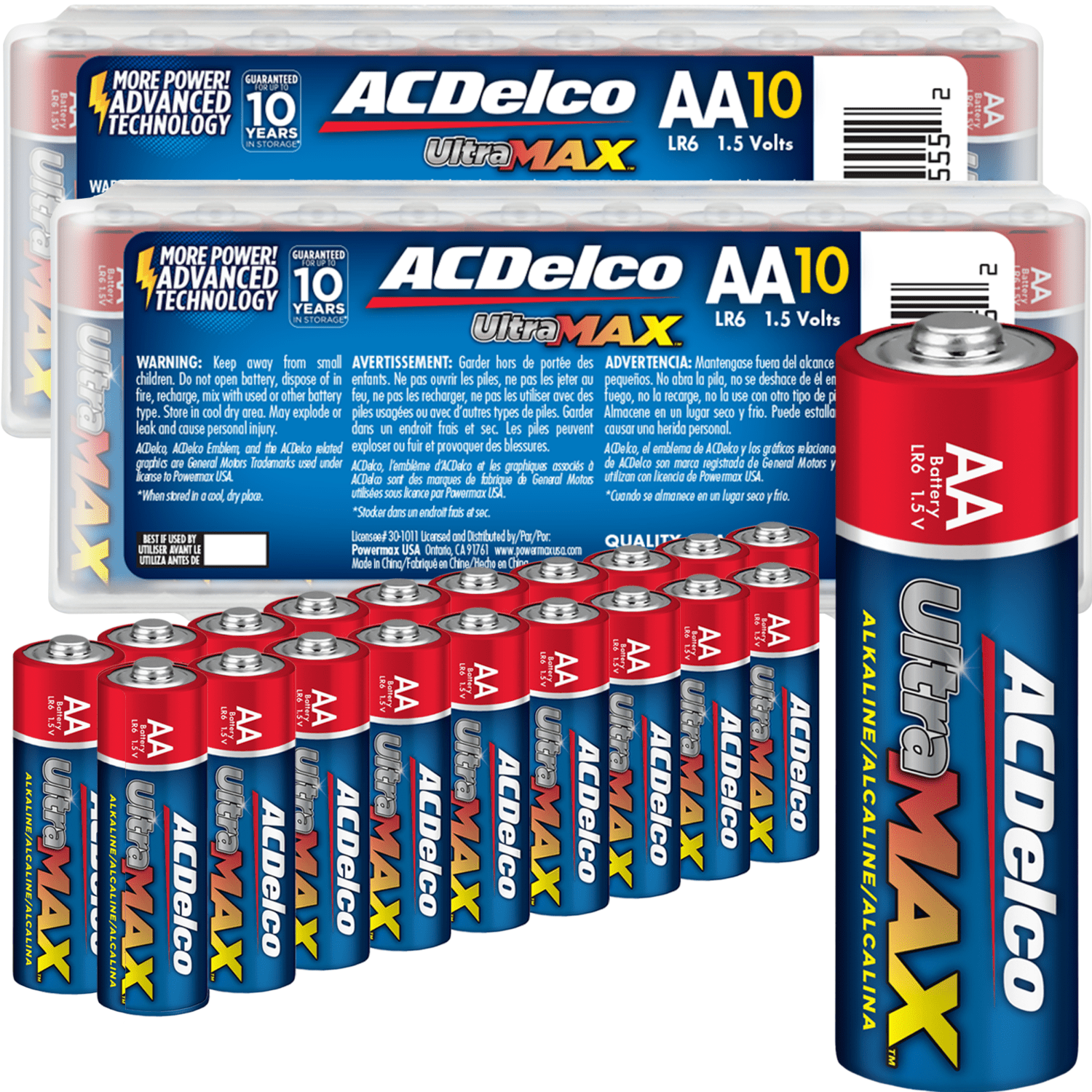 ACDelco AA Batteries UltraMAX Premium Alkaline Battery, 1.5-Volt, 20 ...