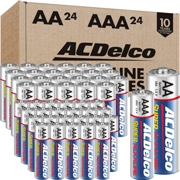 ACDelco AA & AAA Alkaline Batteries, 48-Count Bulk Value, 1.5-volt ...