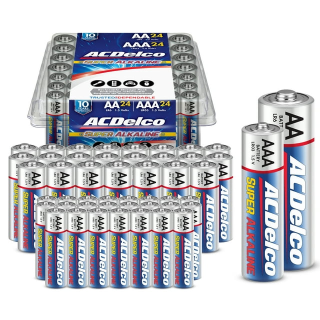 ACDelco AA and AAA Batteries, 48-Count 1.5-volt Combo Pack Alkaline ...