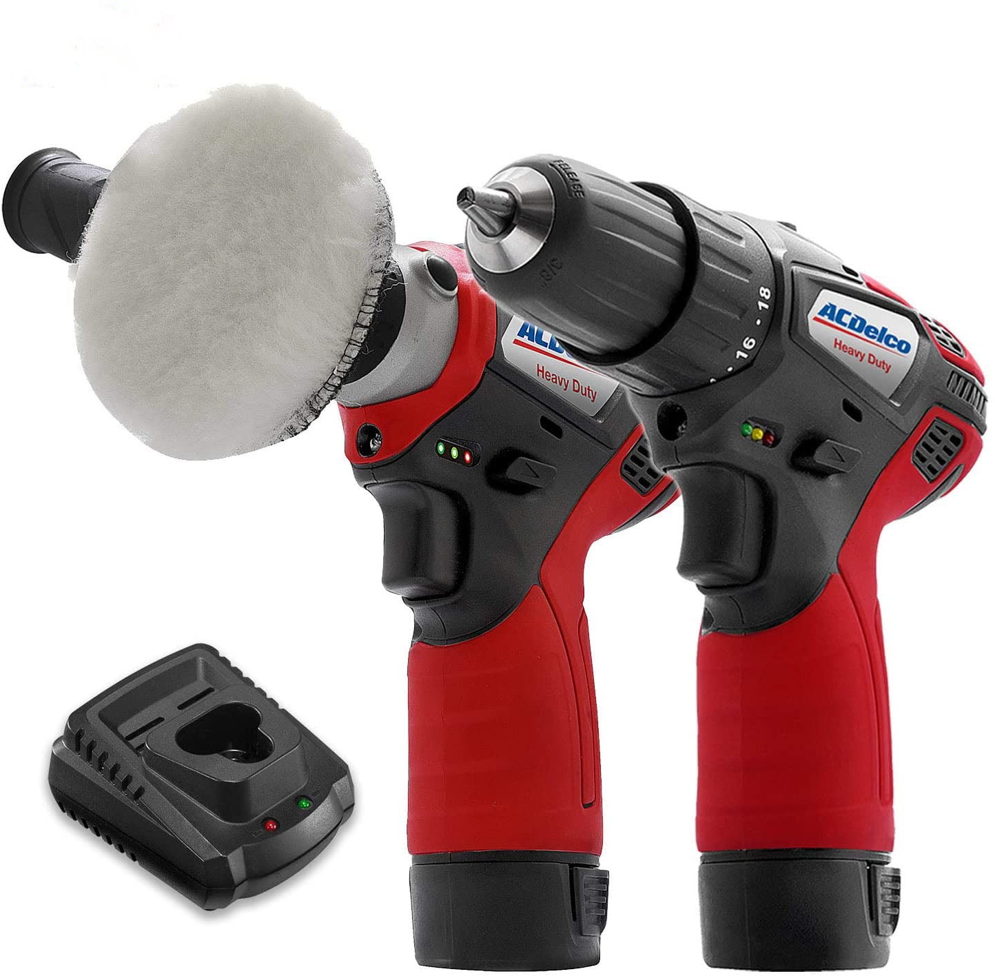 ACDelco ARS1212-K6 G12 Series 12V Cordless Li-ion 3" Mini Polisher & 2 ...