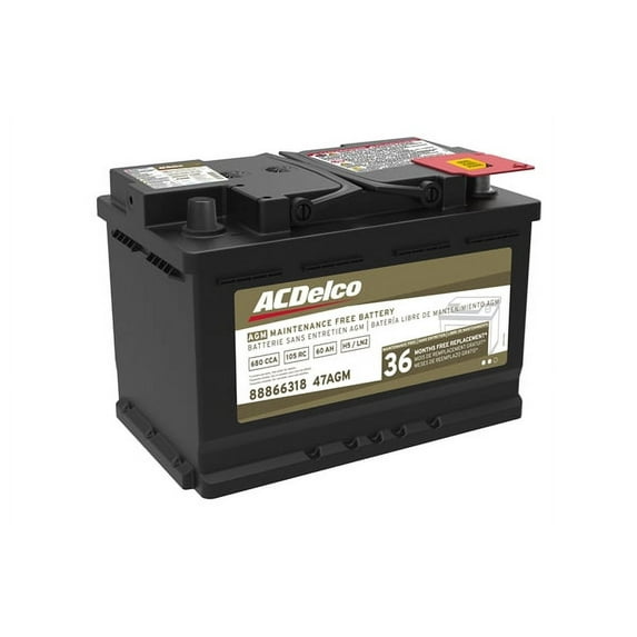 Genuine ACDelco AGM Battery Group 47 with OEM Specifications and 36 ...
